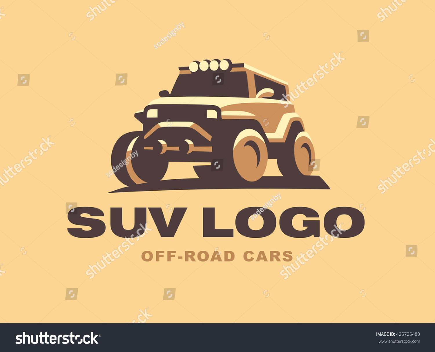 Suv Logo Car Emblem Color Version 스톡 벡터(로열티 프리) 425725480