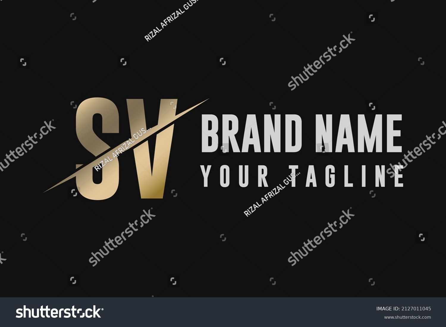 Sv Logo Design Vector Illustration Stock Vector (Royalty Free ...
