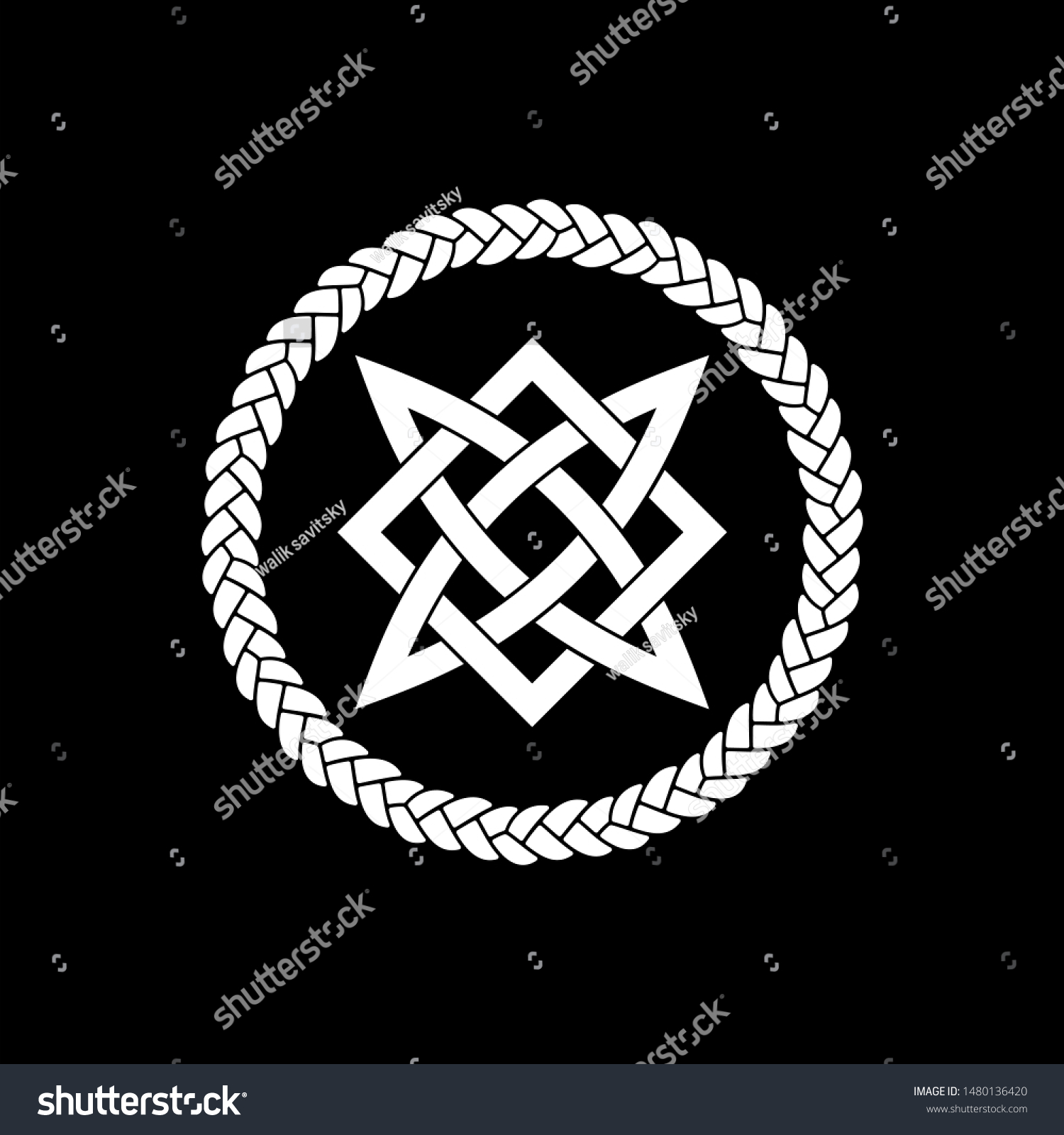 Svarog Square Slavic Symbol Braid Circle Stock Vector (Royalty Free ...