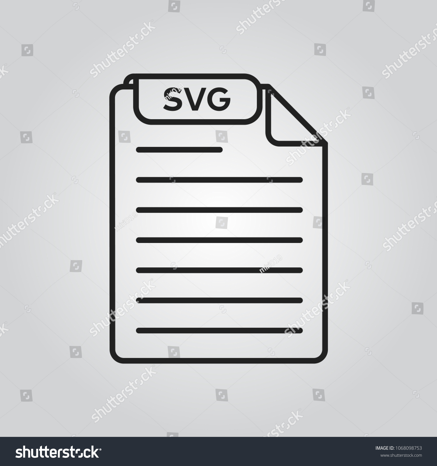 Svg File Type Icon: vector de stock (libre de regalías) 1068098753 ...