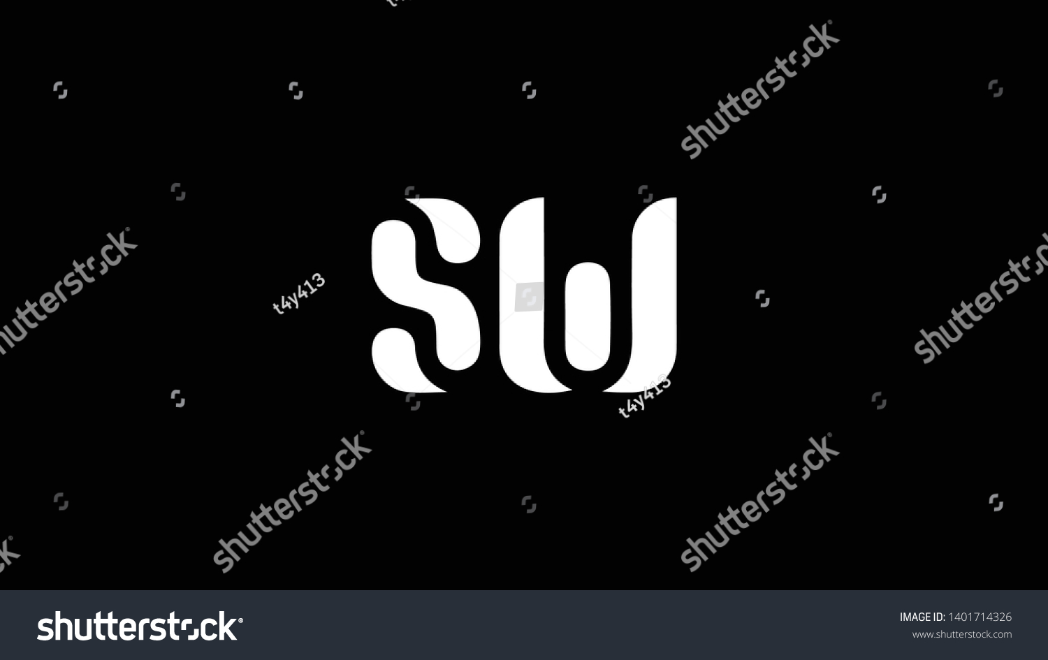 Sw Logo Design Template Vector Minimal Stock Vector (Royalty Free ...