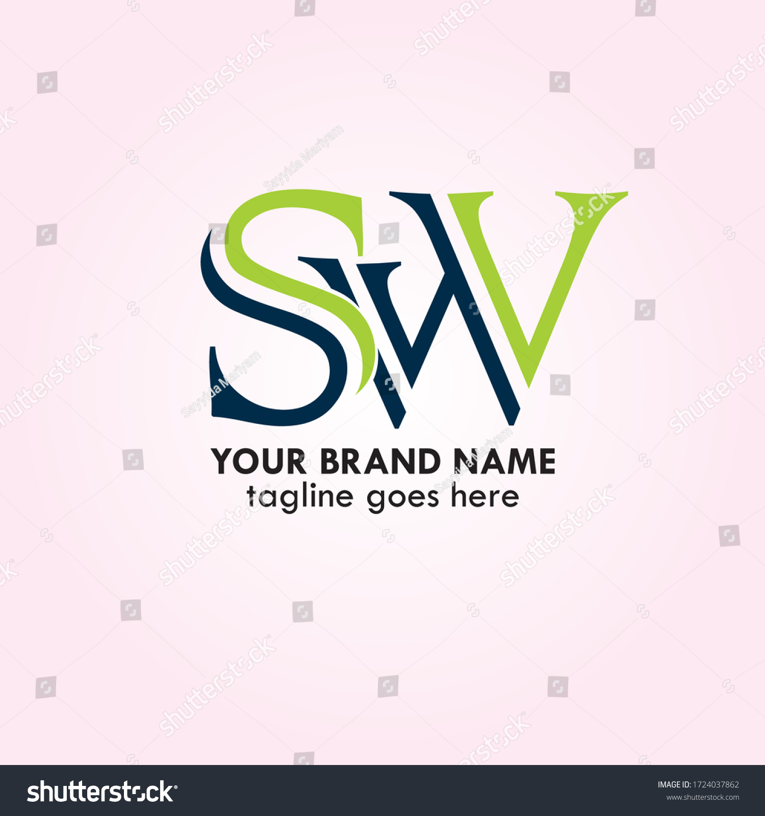 Sw Vector Logo Design Sw Creative Stock Vector (Royalty Free ...