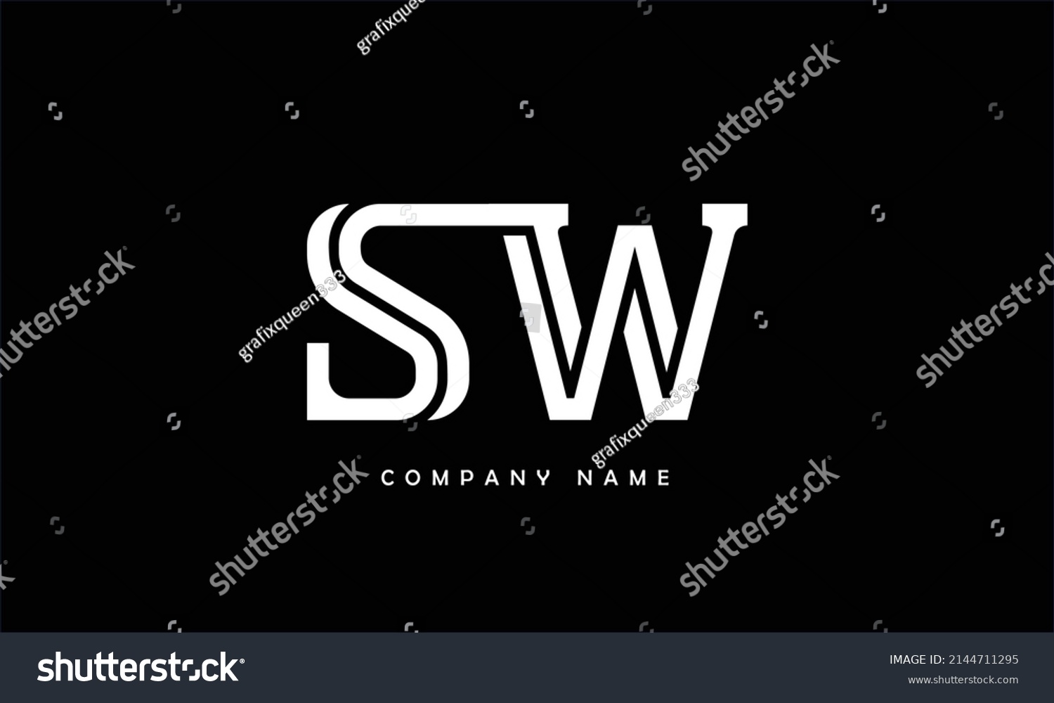 Sw Ws Alphabets Letters Logo Monogram Stock Vector (Royalty Free ...