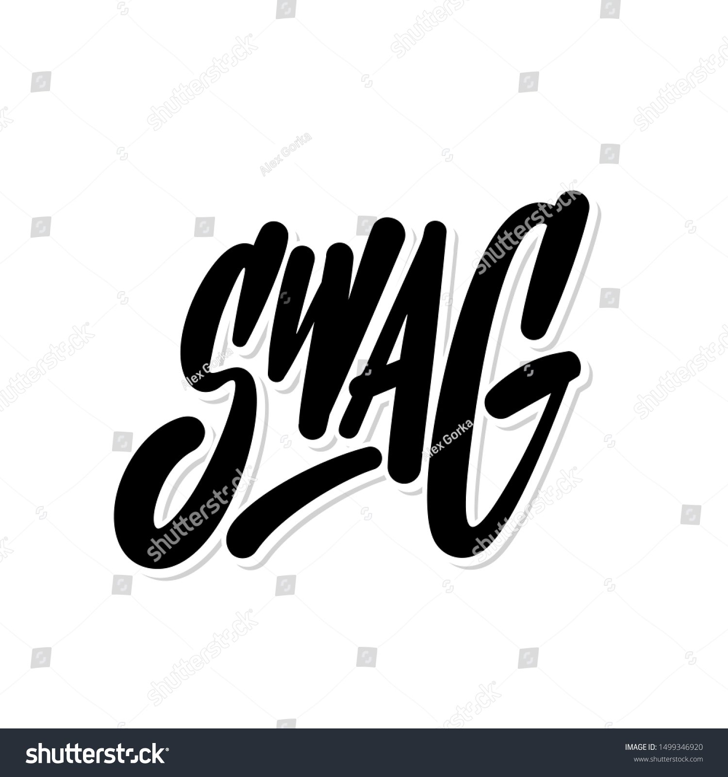 Swag Vector Hand Lettering Sticker Stock Vector (Royalty Free) 1499346920