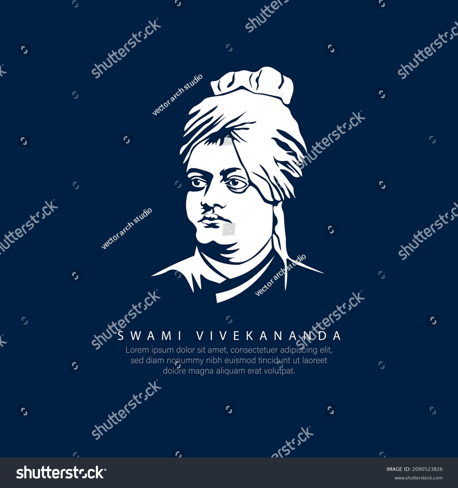 Swami Vivekananda Vector Illustration Vector Stock Vector (Royalty Free ...