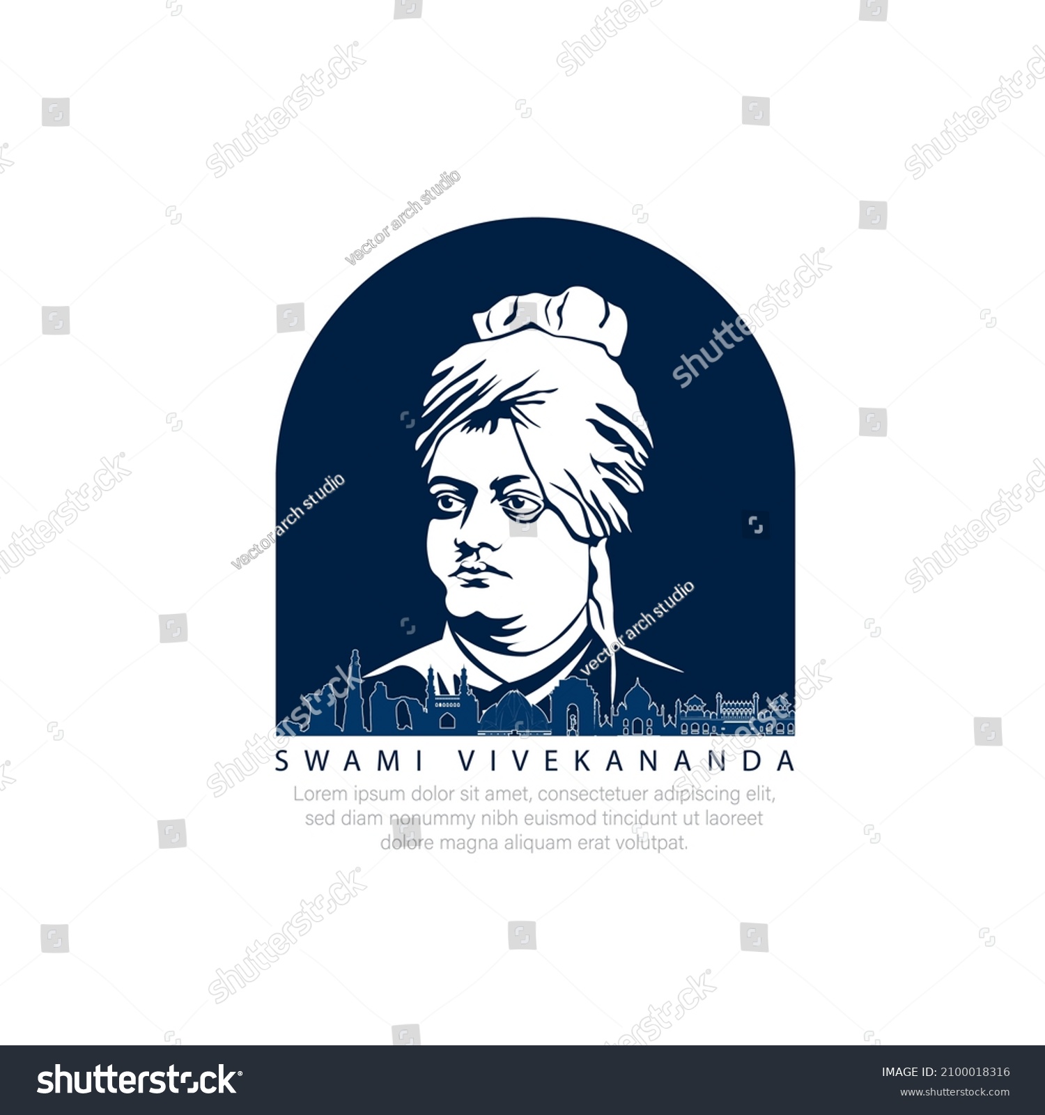 Swami Vivekananda Vector Illustration Vector: vetor stock (livre de ...