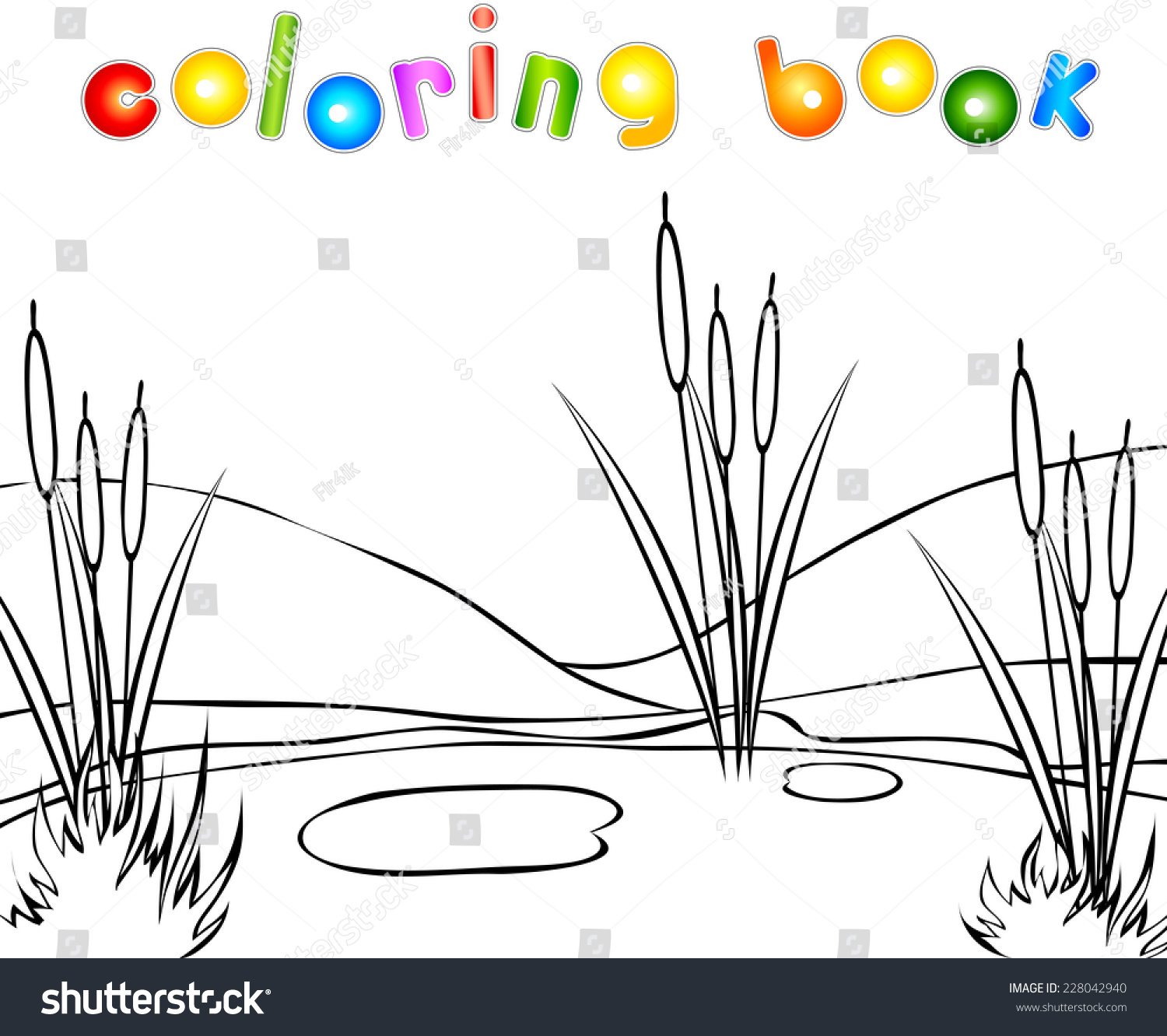 Swamp Coloring Book Vector Illustration Stock Vector (Royalty Free ...