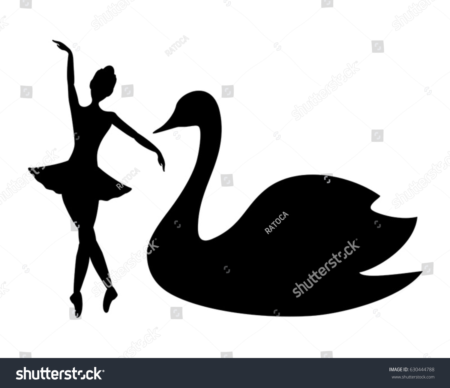 Swan Dance Symbol Stock Vector (Royalty Free) 630444788 | Shutterstock
