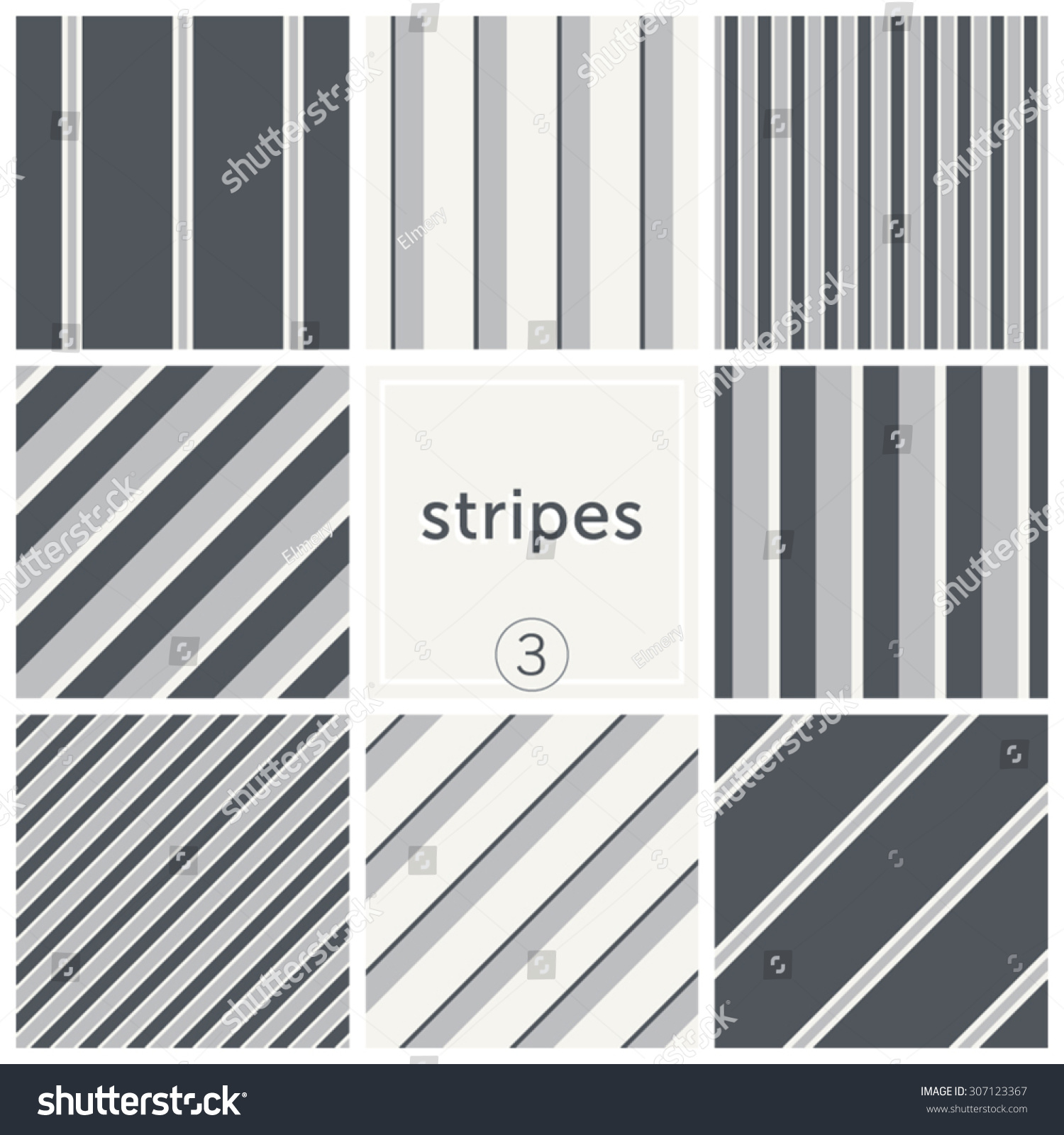 Swatch Set Seamless Stripes Stock Vector (Royalty Free) 307123367 ...