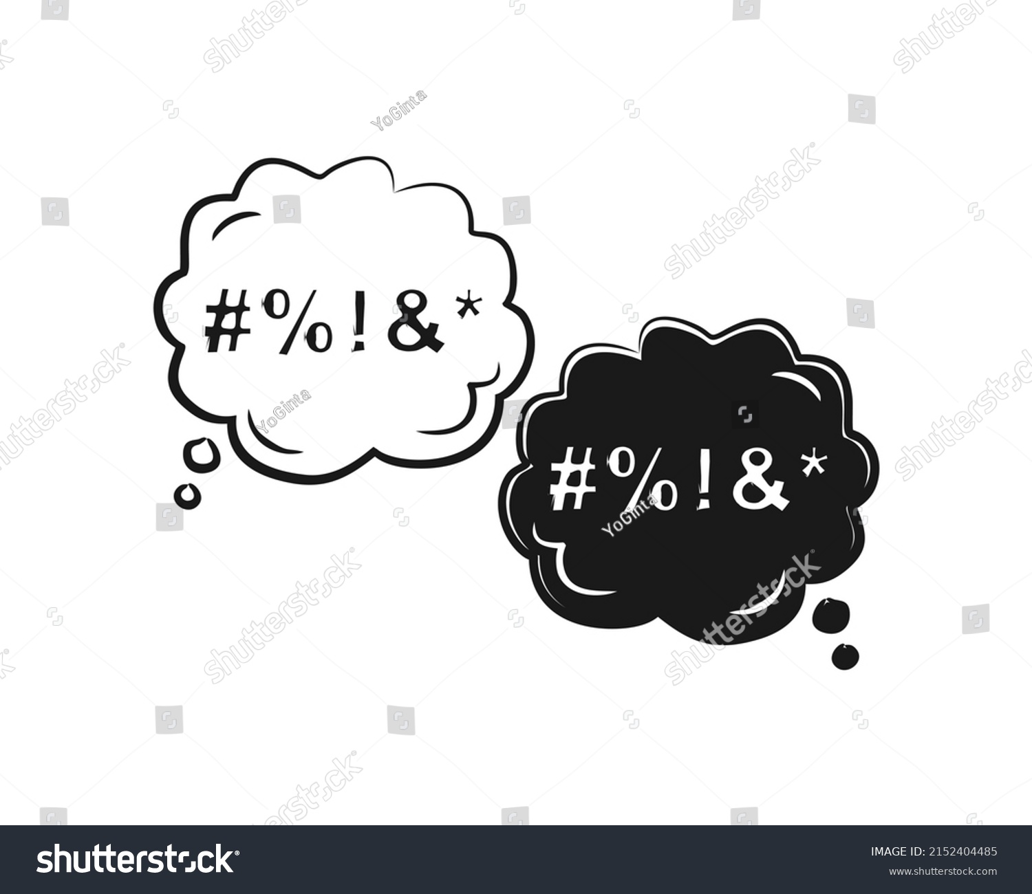 Swear Word Speech Bubble Vector Illustration Stock Vector (Royalty Free ...