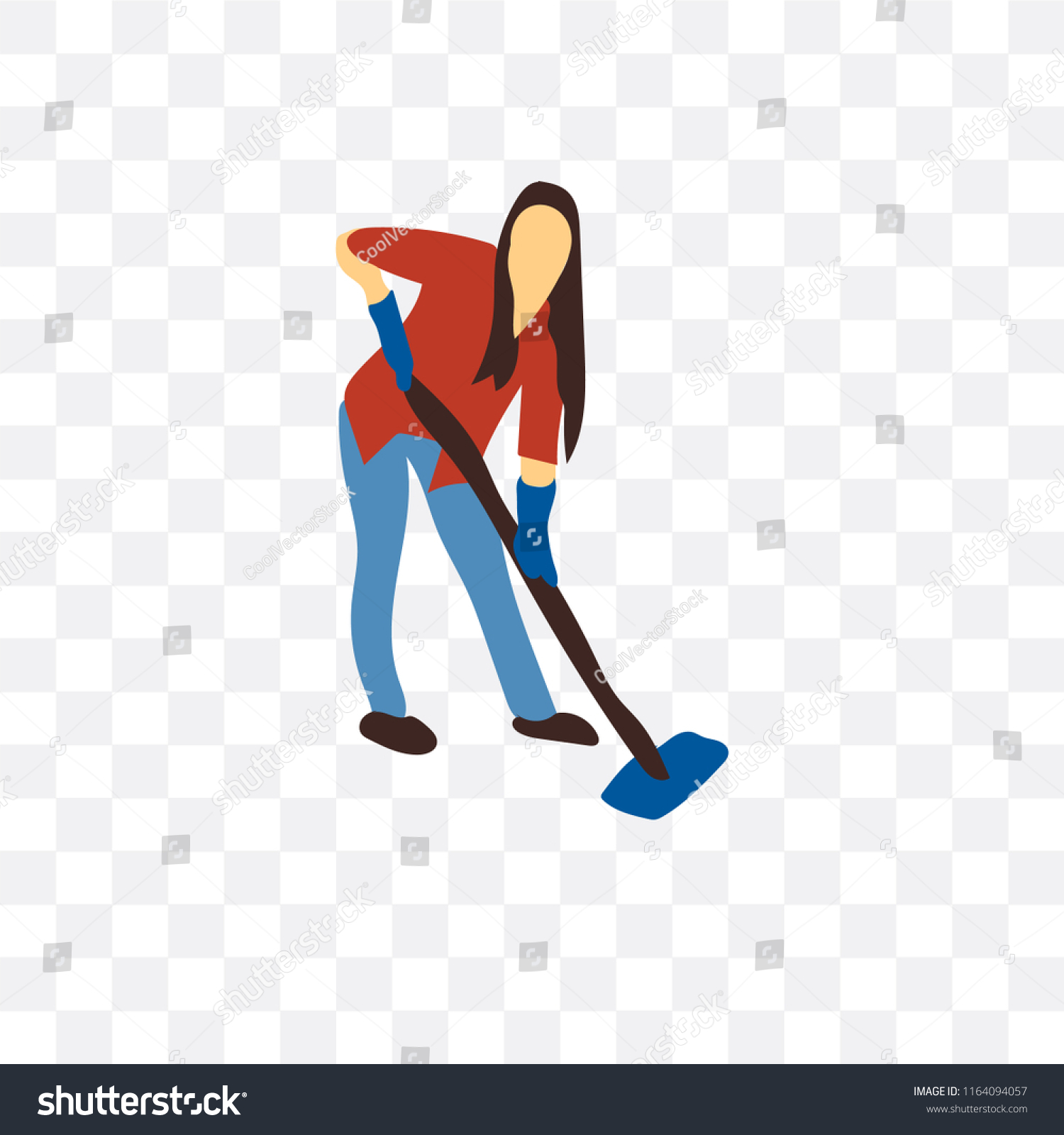 Sweeper Vector Icon Isolated On Transparent Stock Vector (Royalty Free ...