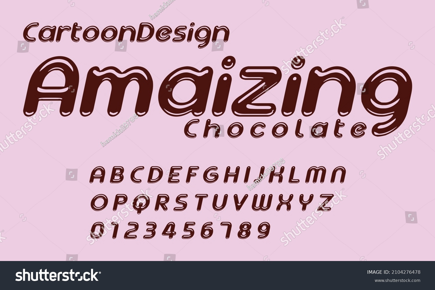 Sweet Candy Chocolate Font Vector Temlates Stock Vector (Royalty Free ...