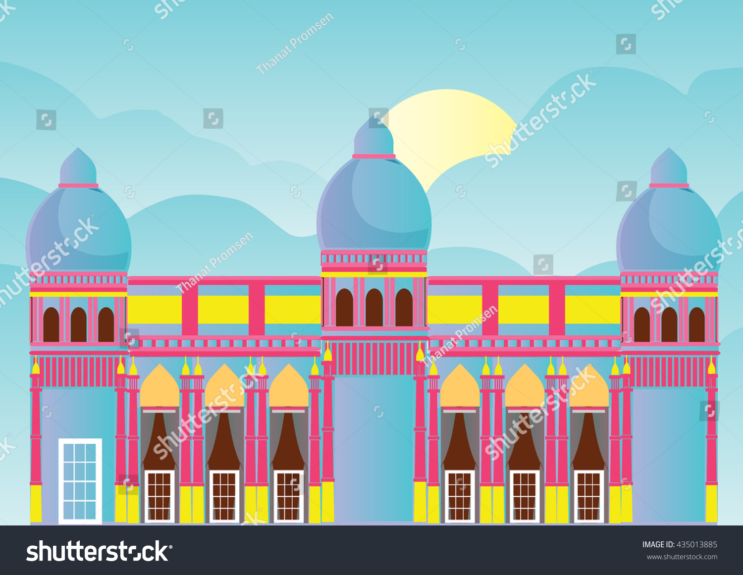 Sweet Castle Vector Illustration Stock Vector (Royalty Free) 435013885 ...
