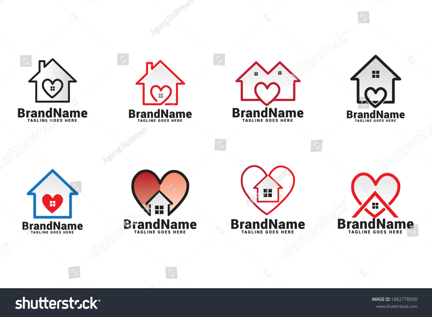 Sweet Home Logo Vector Template Stock Vector (Royalty Free) 1882778500 ...