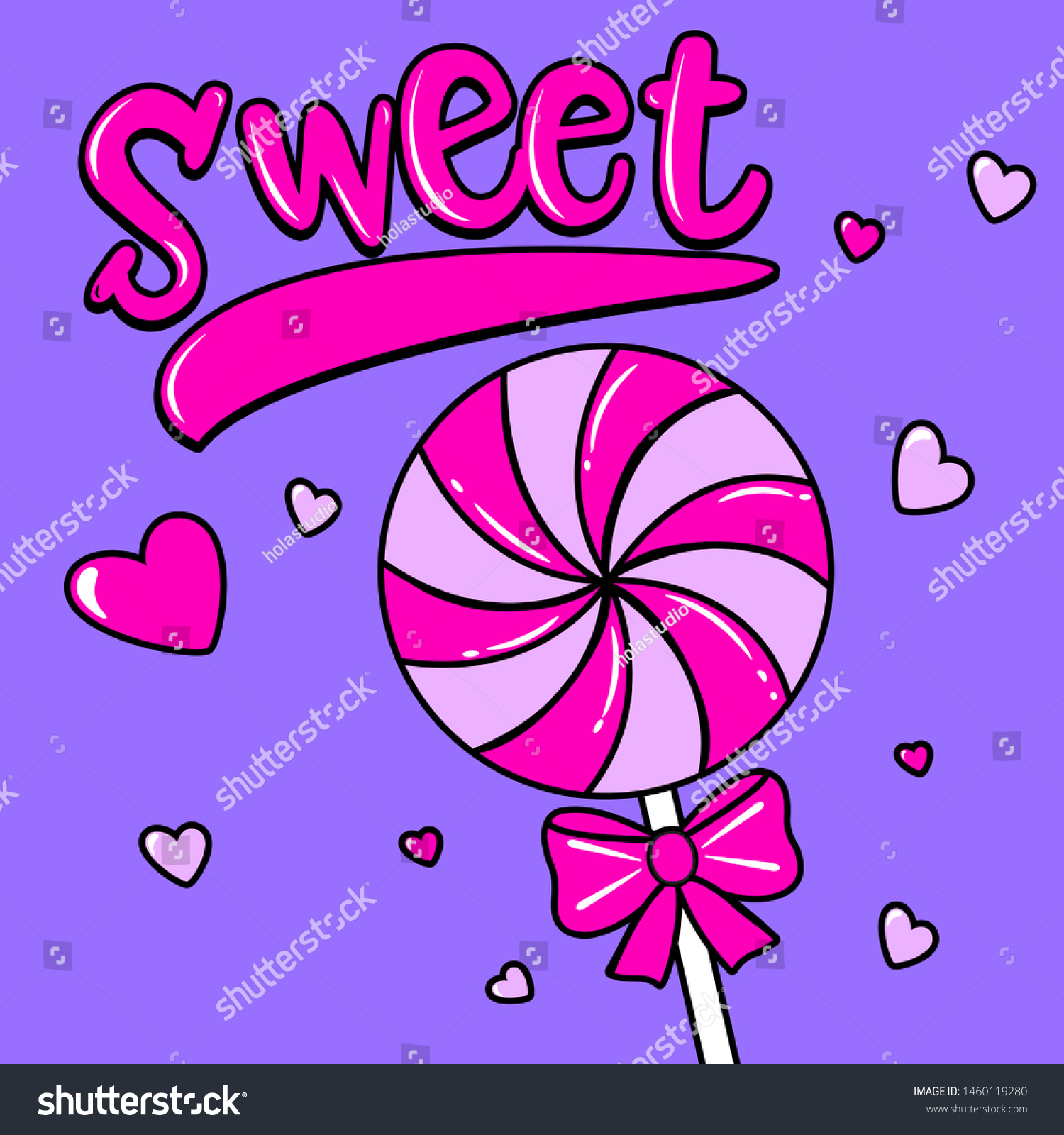 Sweet Lollipop Slogan Print Vector Stock Vector (Royalty Free ...