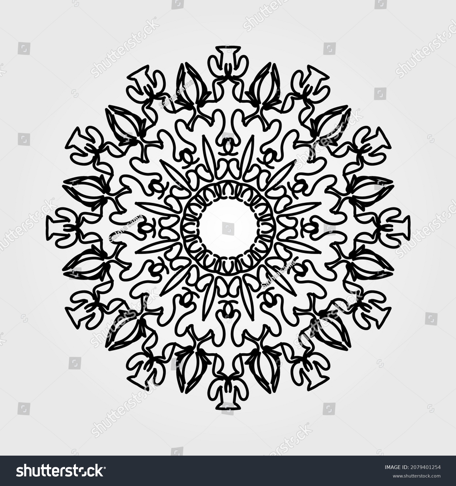 Sweet Mandala Floral Pattern Eps 10 Stock Vector (Royalty Free ...