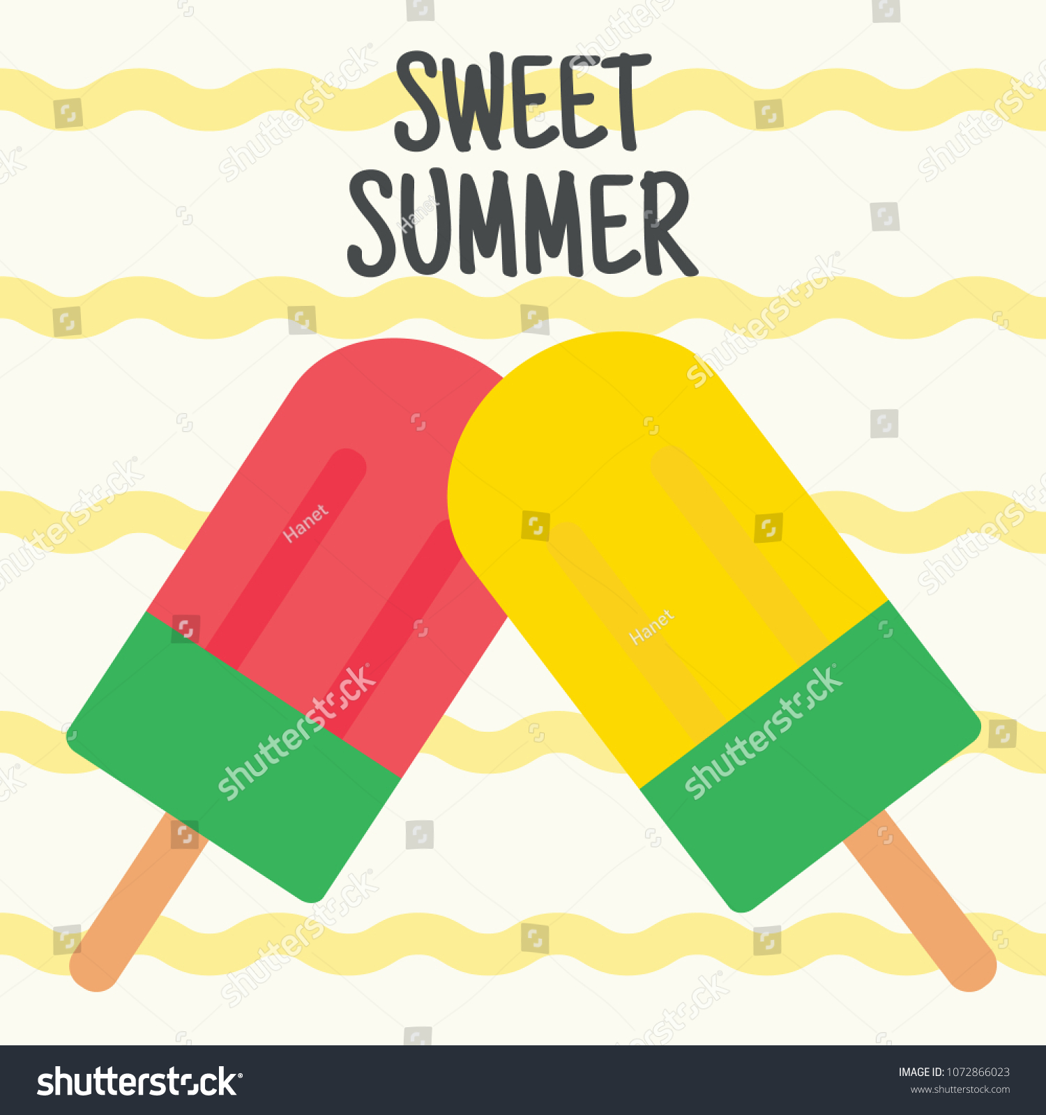 Sweet Summer Vector Illustration Stock Vector (Royalty Free) 1072866023 ...