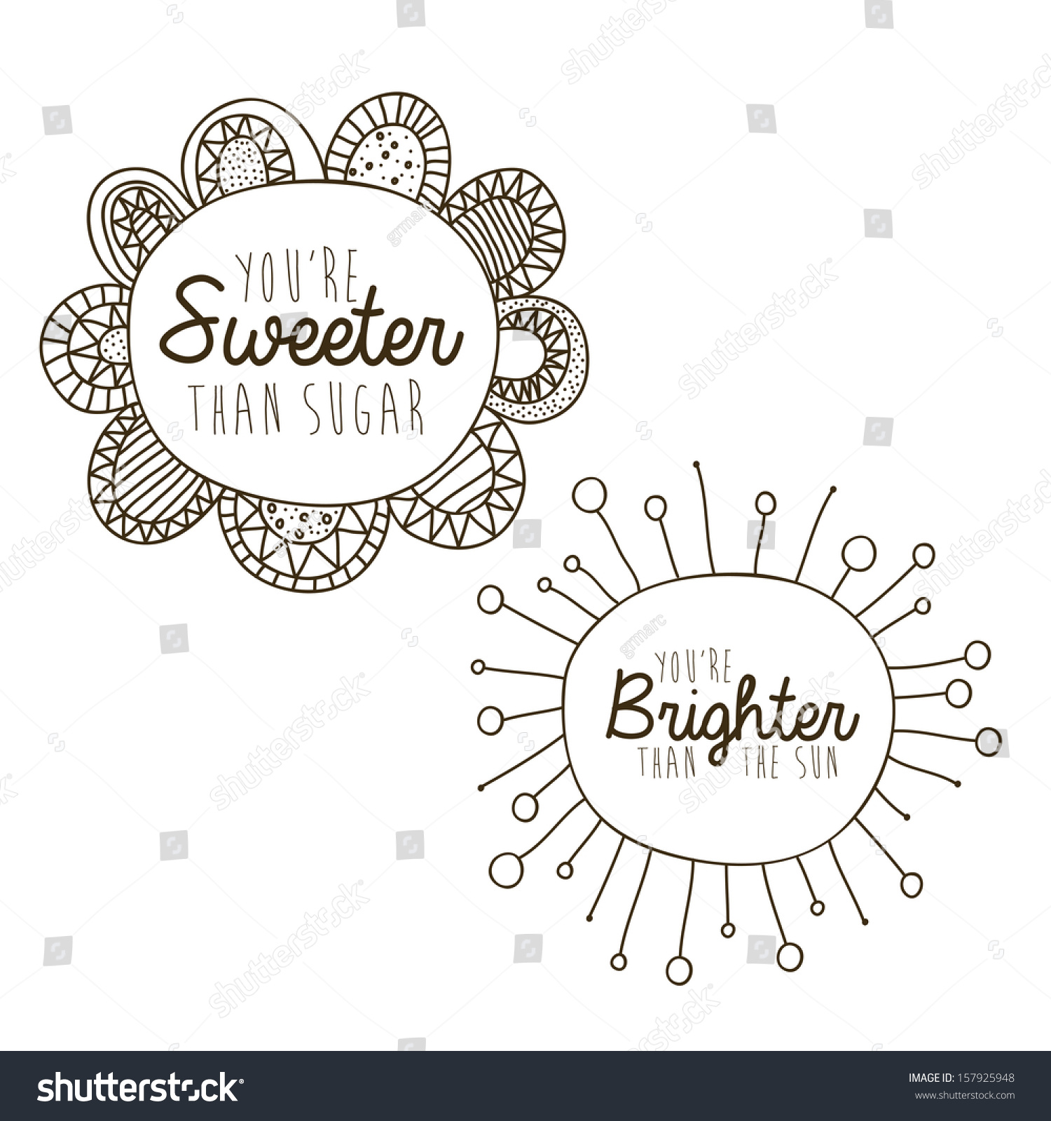 Sweeter Brighter Drawing Over White Background Stock Vector (Royalty ...