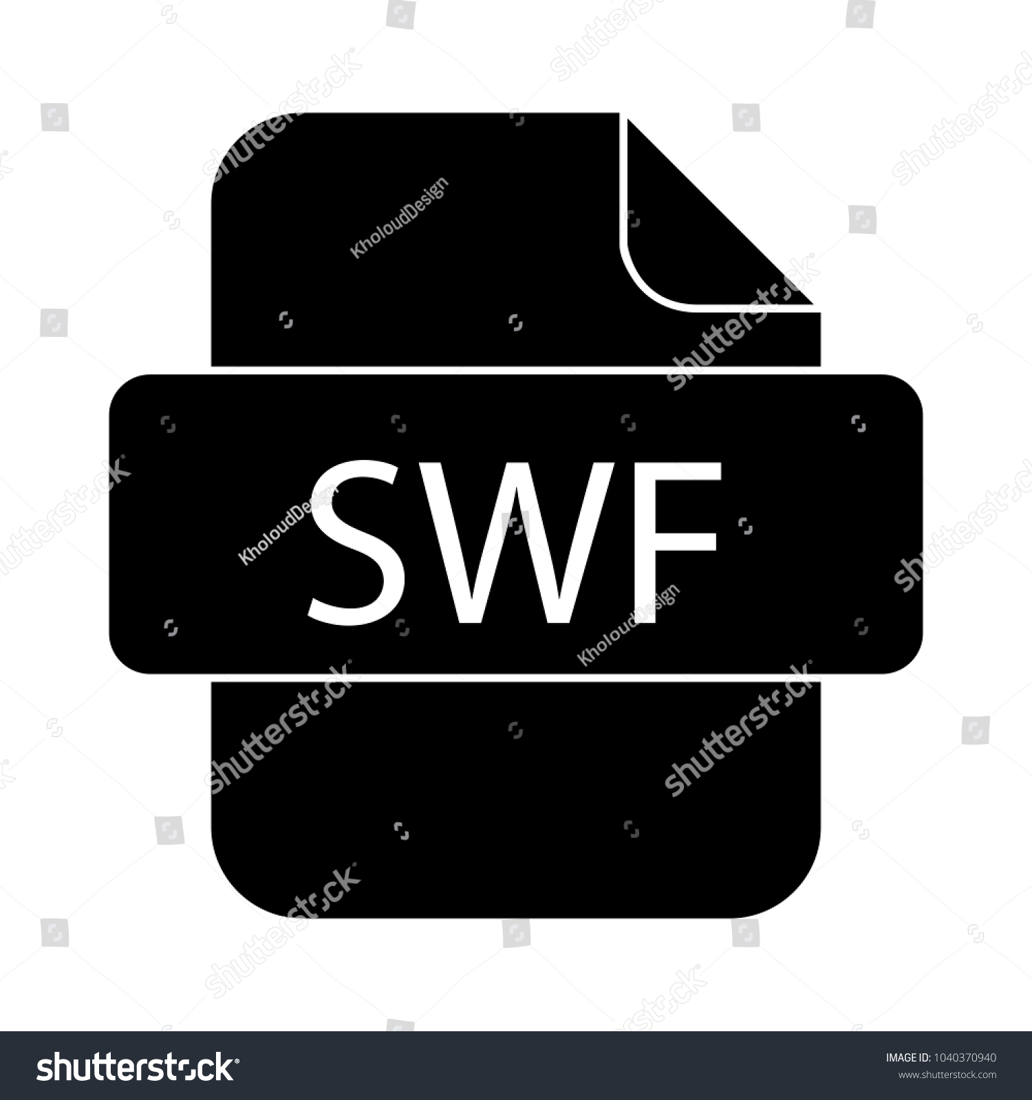 Swf File Vector Symbol: vector de stock (libre de regalías) 1040370940 ...