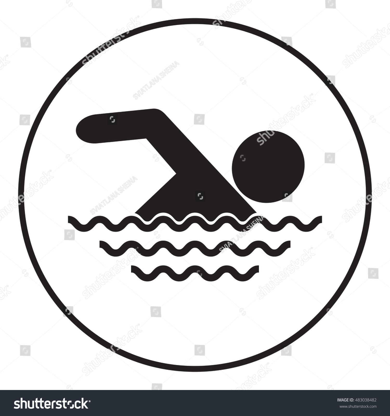 Swim Icon Stock Vector (Royalty Free) 483038482 | Shutterstock