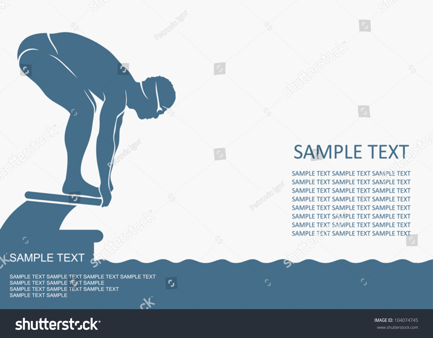 Swimmer Background Vector Illustration Stock Vector (Royalty Free ...
