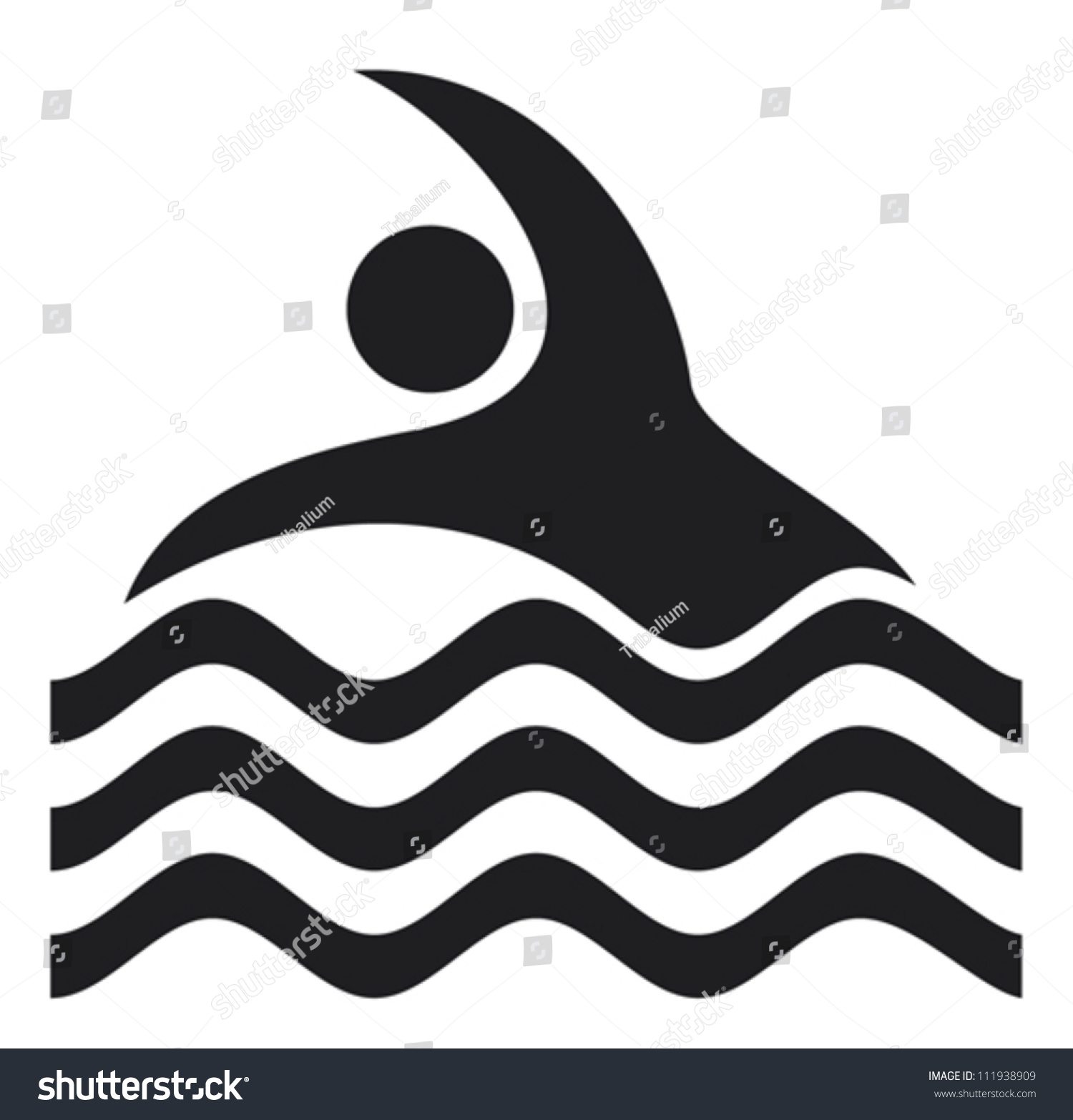 Swimmer Icon Stock Vector (Royalty Free) 111938909 - Shutterstock