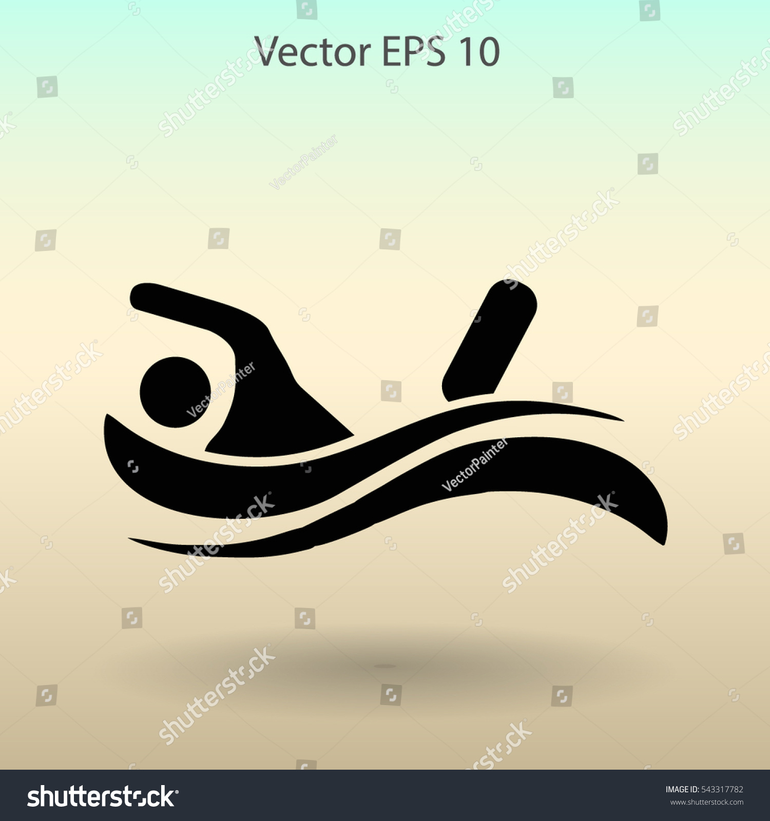 Swimmer Vector Illustration Stock Vector (Royalty Free) 543317782