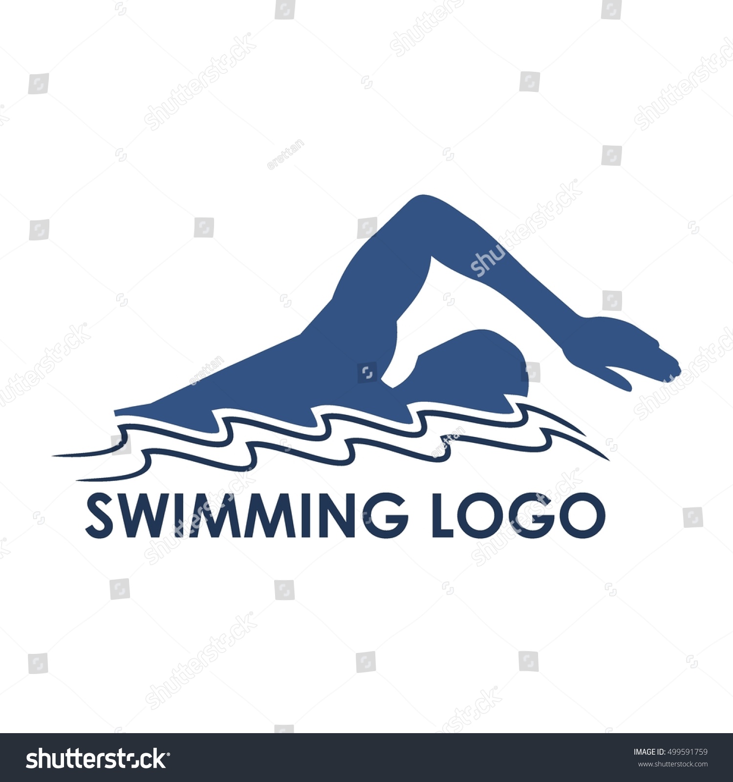 Swimming Logo Stock Vector (Royalty Free) 499591759