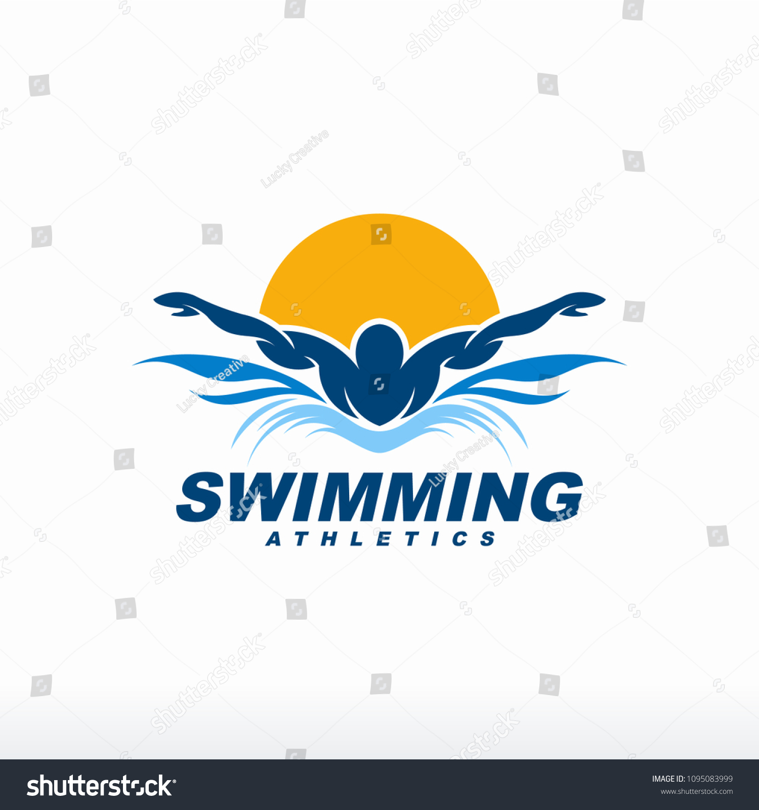 Swimming Logo Designs Vector Creative Swimmer Stock Vector (Royalty ...