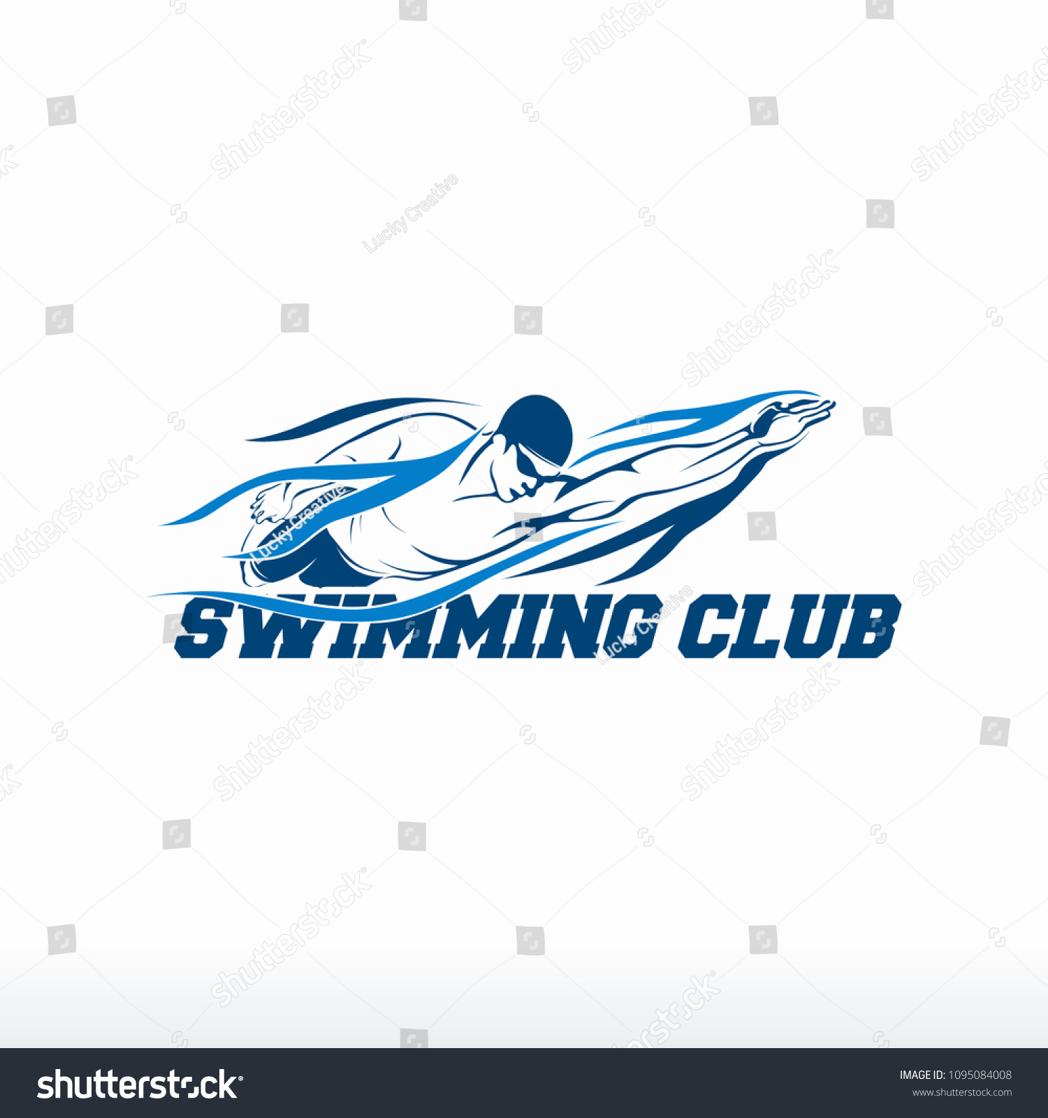 Swimming Logo Designs Vector Creative Swimmer Stock Vector (Royalty ...