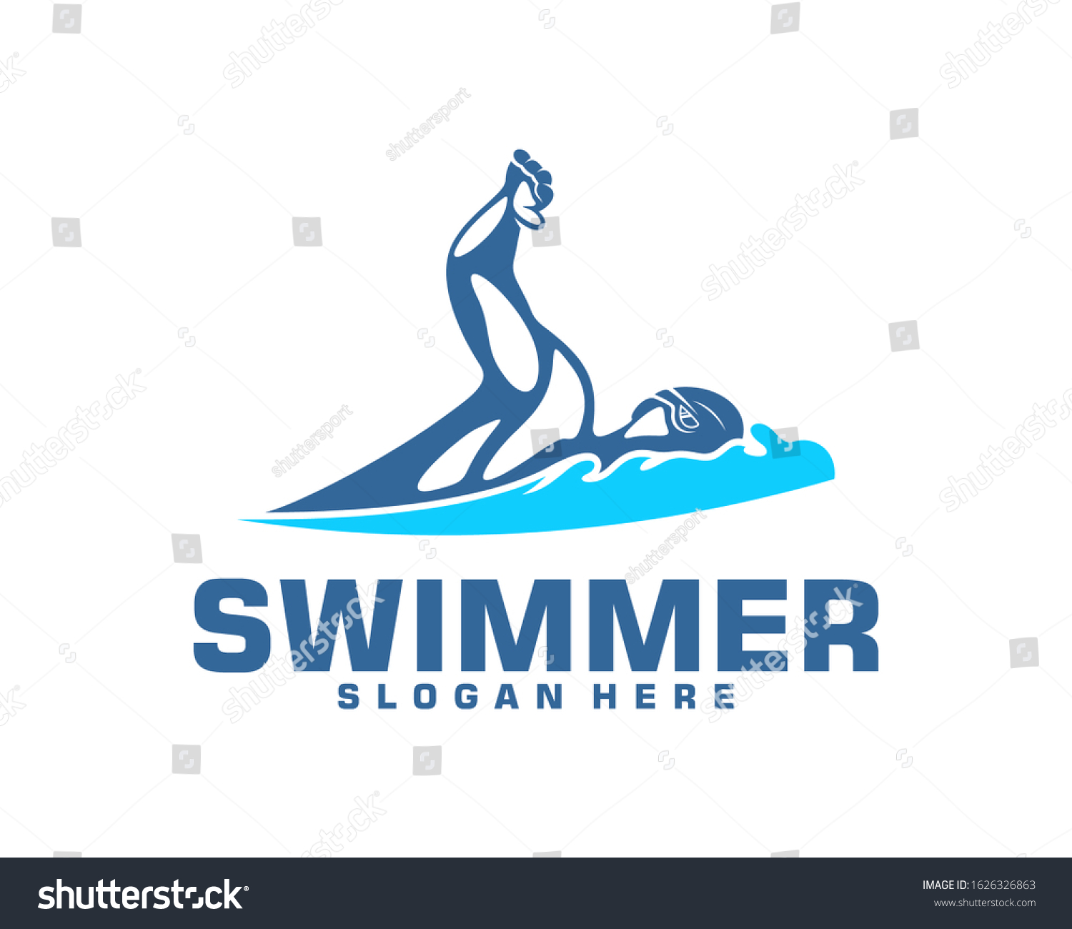 Swimming Logo Designs Vector Creative Swimmer Stock Vector (Royalty ...