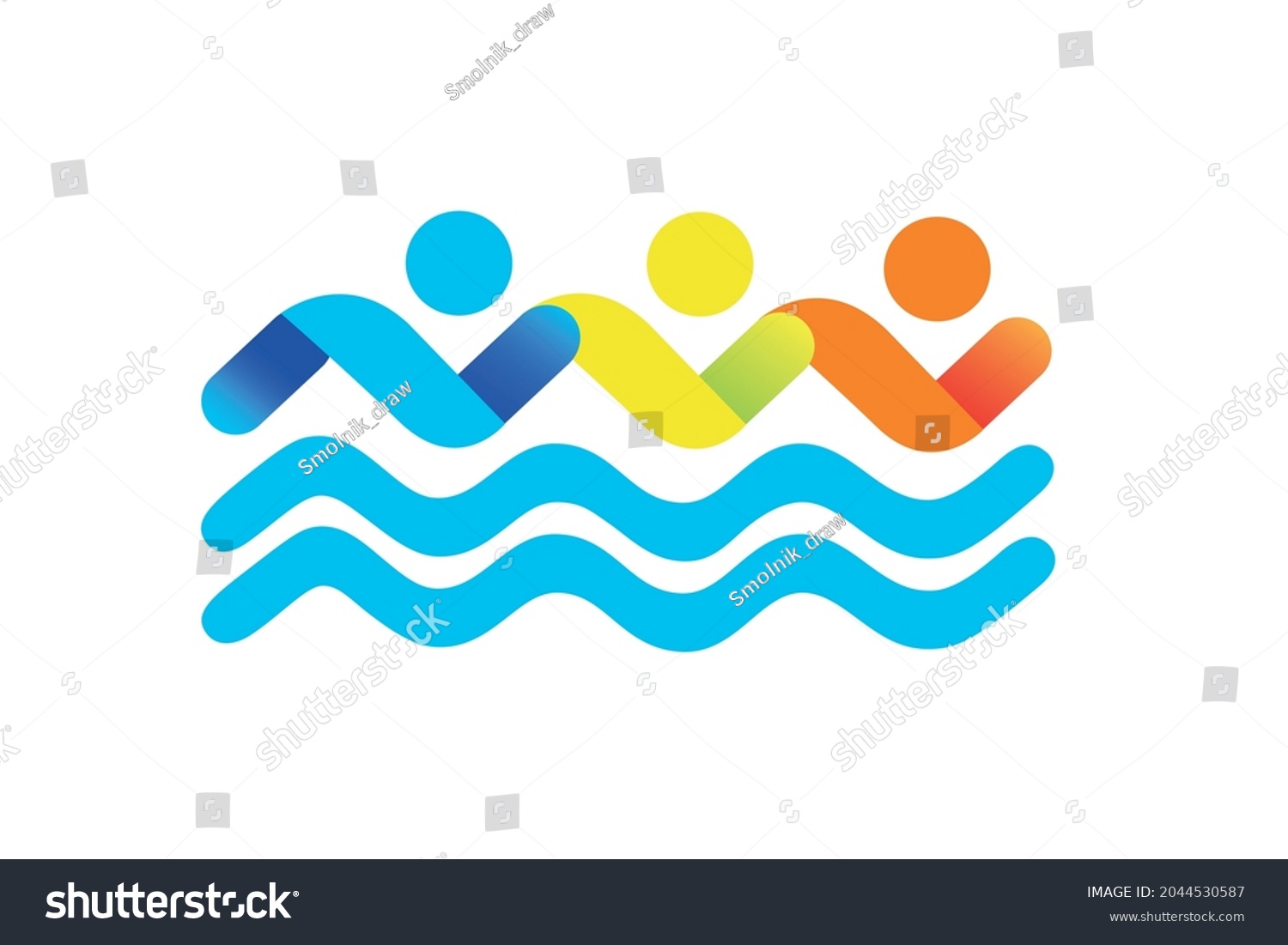 Swimming Logo Designs Vector Swimmers Logo Stock Vector (Royalty Free ...