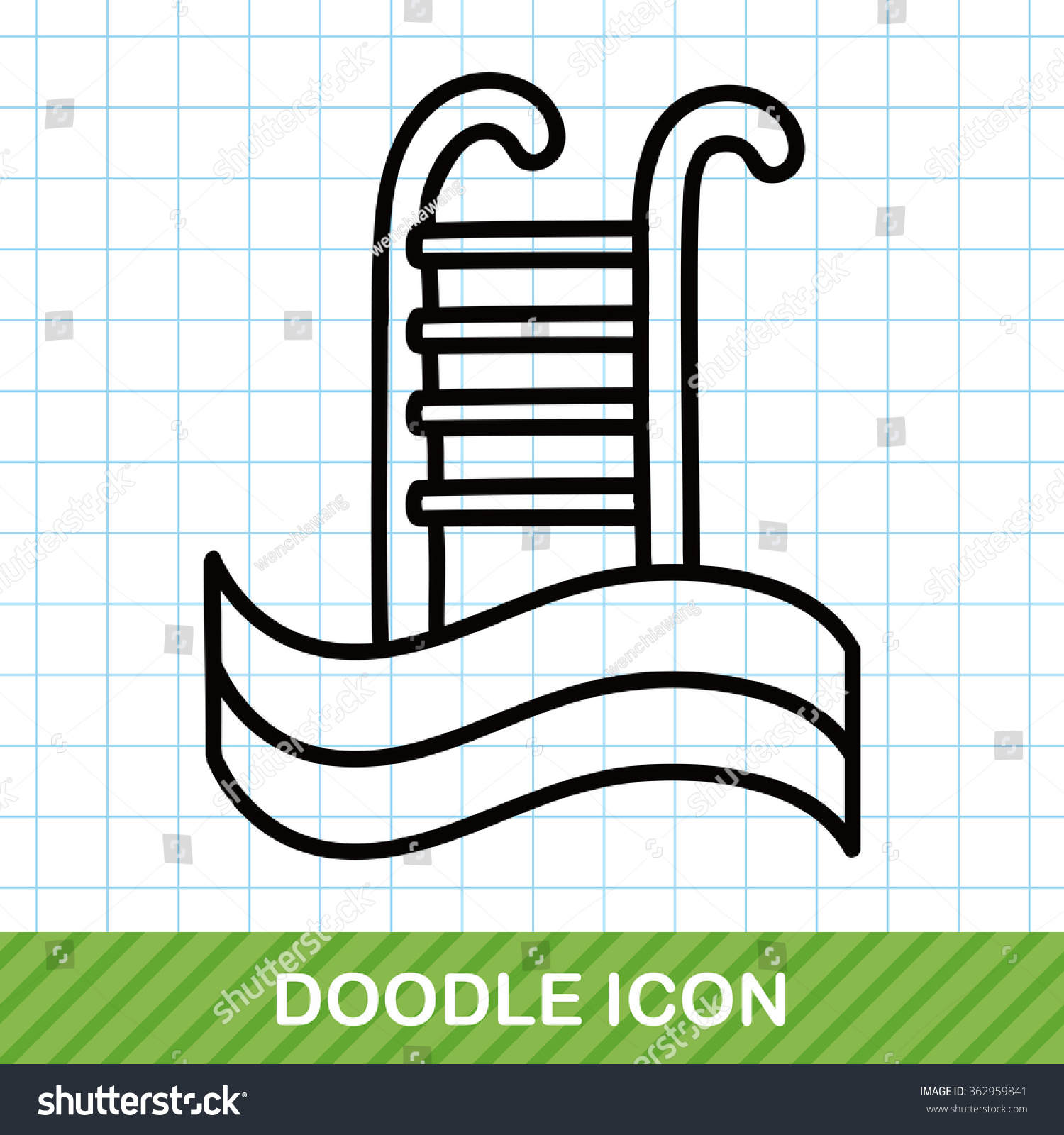 Swimming Pool Doodle Stock Vector (Royalty Free) 362959841 | Shutterstock
