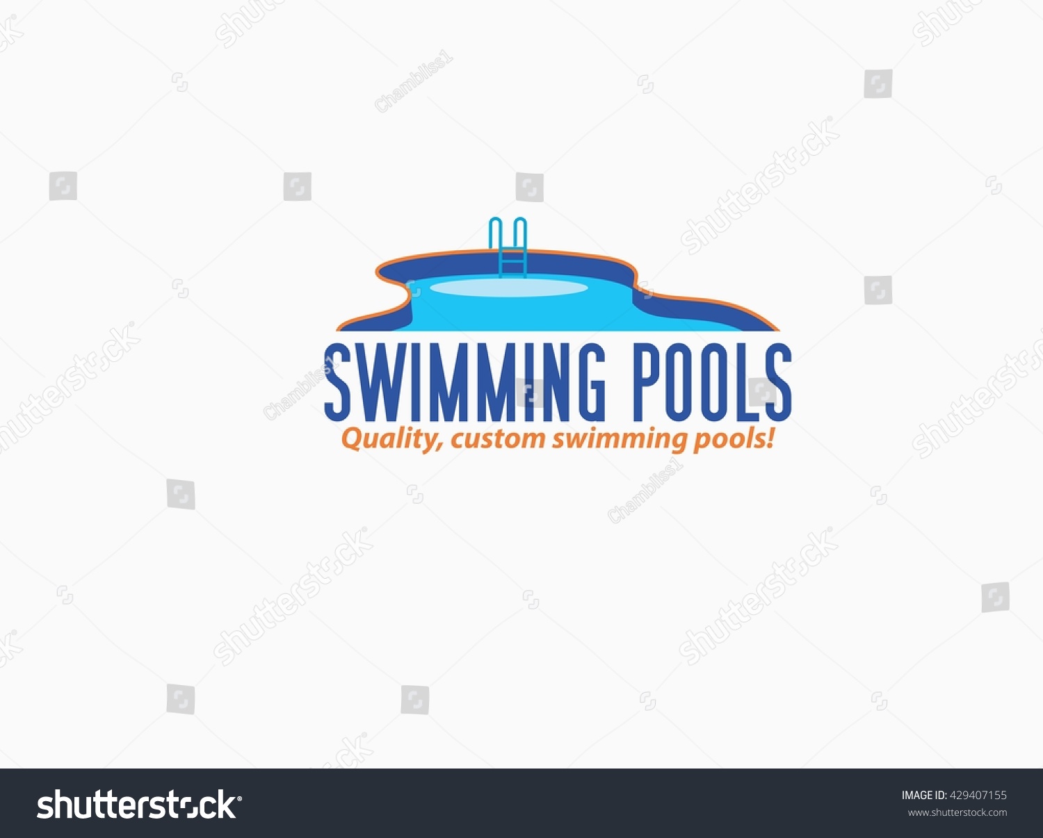 Logotipo de la piscina: vector de stock (libre de regalías) 429407155