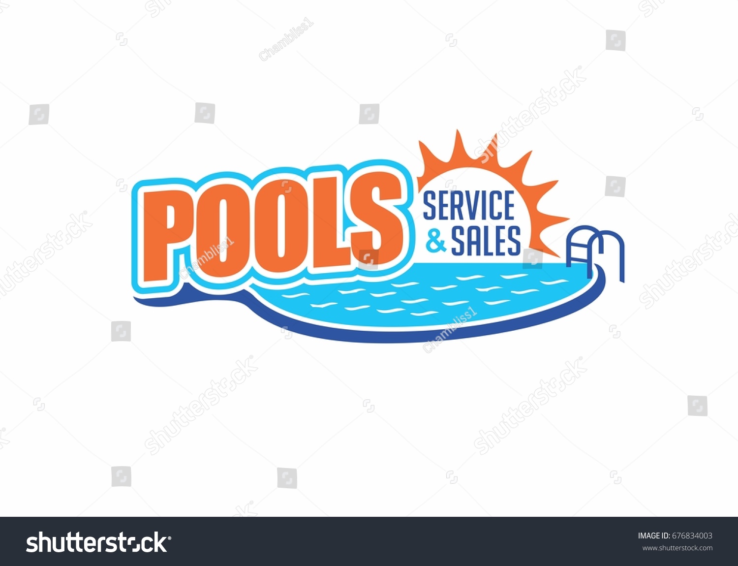 Swimming Pool Logo Stock Vector (Royalty Free) 676834003