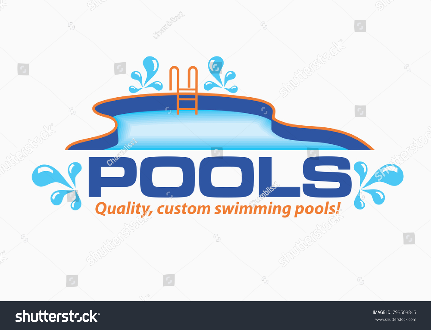 Swimming Pool Logo Stock Vector (Royalty Free) 793508845