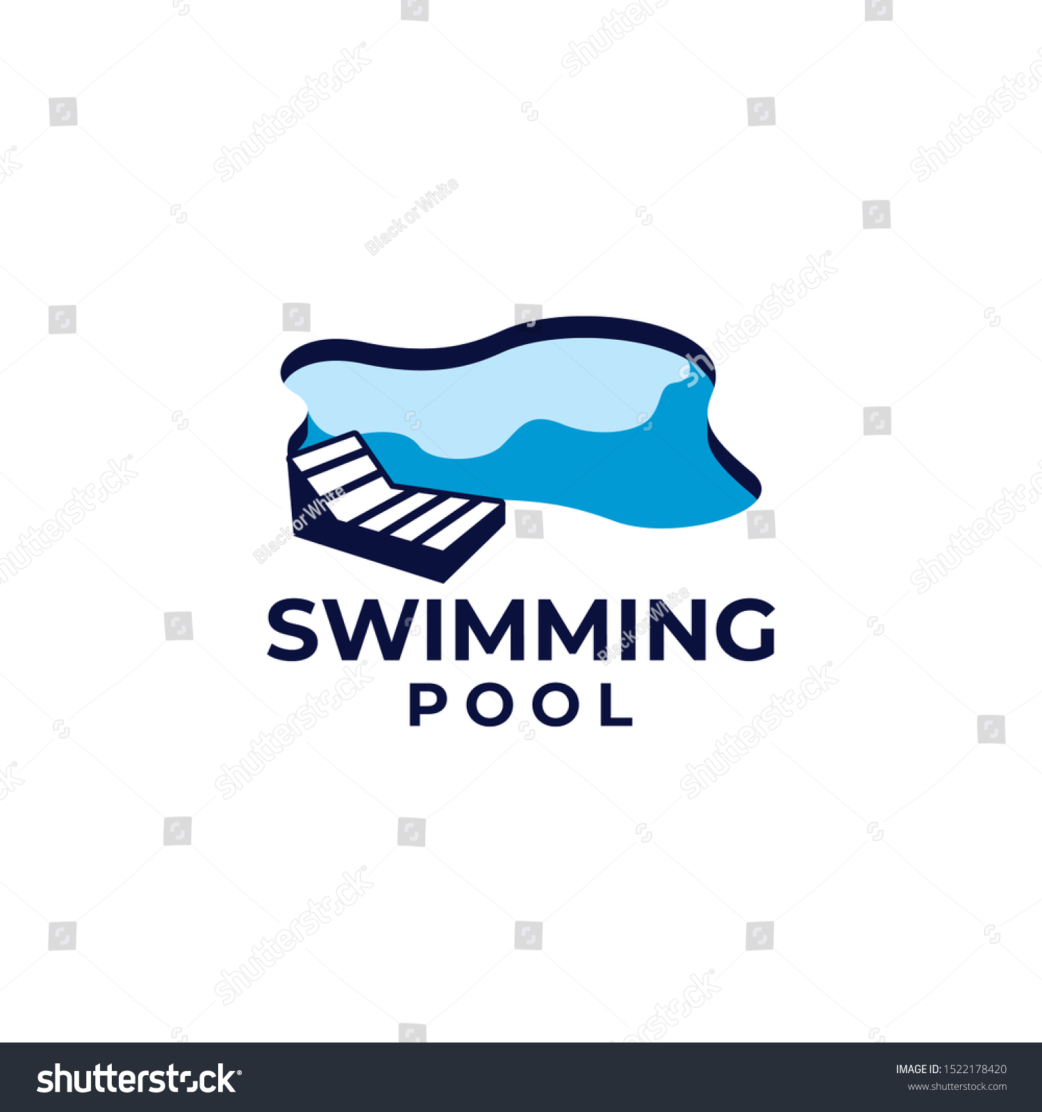 Swimming Pool Logo Design Vector: vector de stock (libre de regalías ...