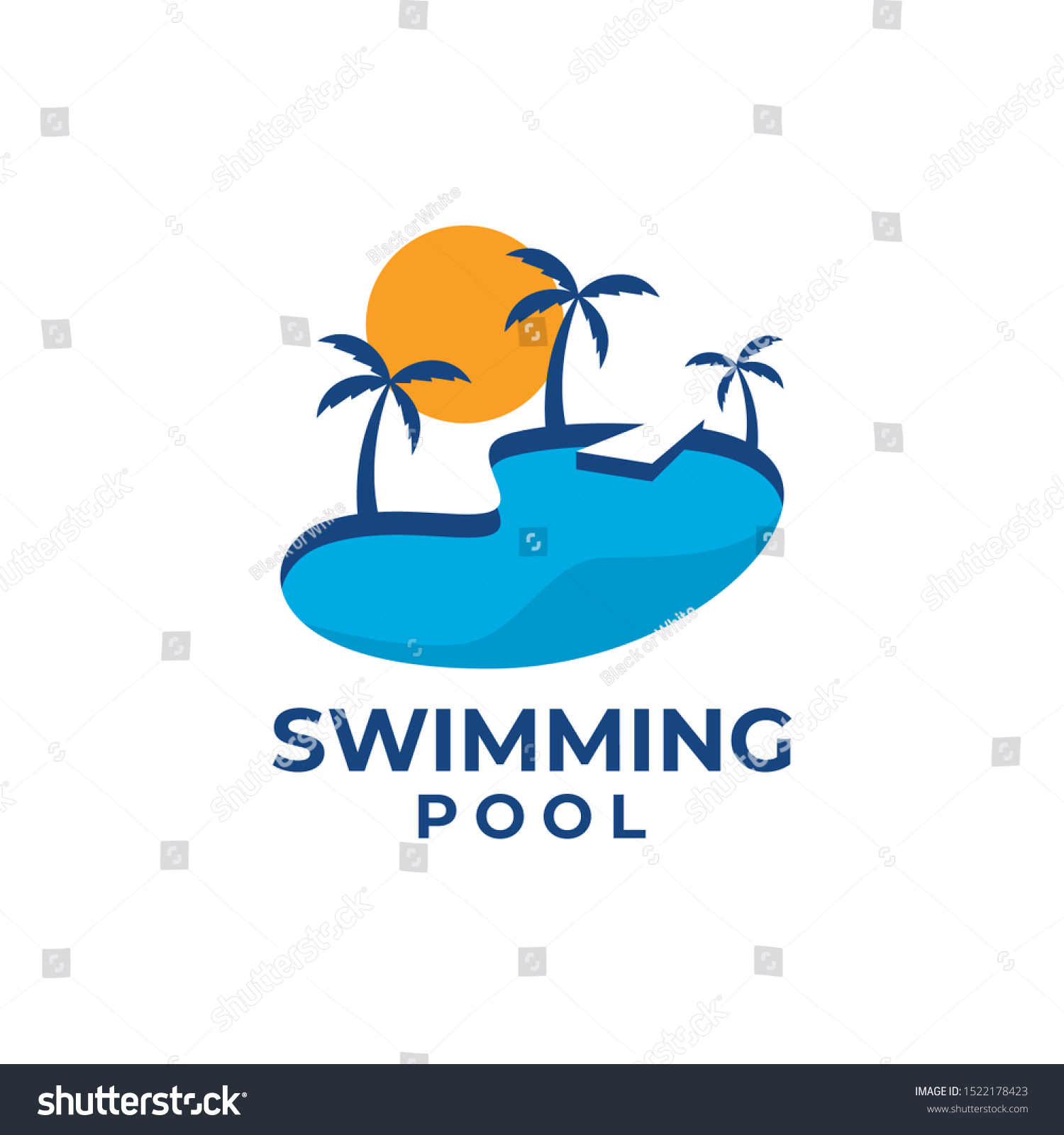 Swimming Pool Logo Design Vector: vector de stock (libre de regalías ...