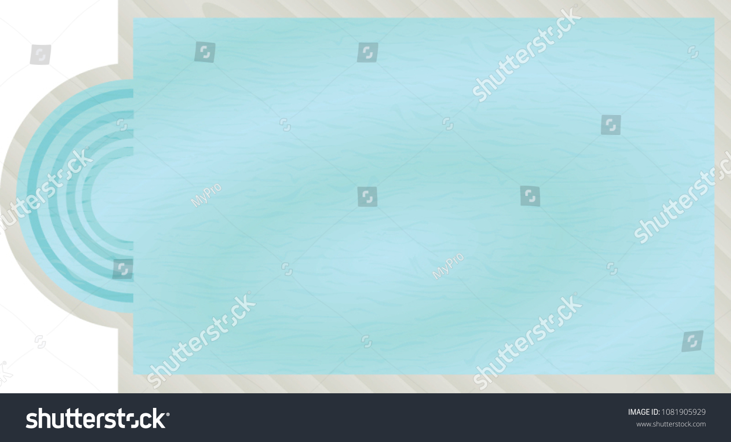 Swimming Pool Top View Vector Illustration Stock Vector (Royalty Free ...
