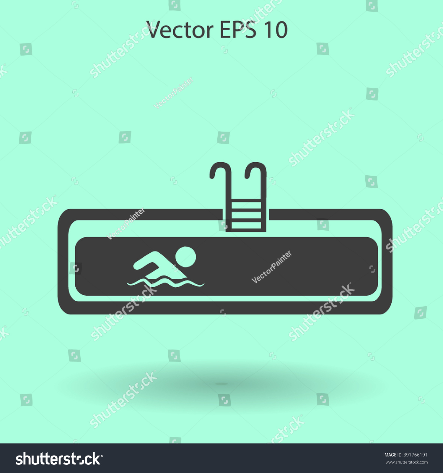 Swimming Pool Vector Illustration Stock Vector (Royalty Free) 391766191 ...