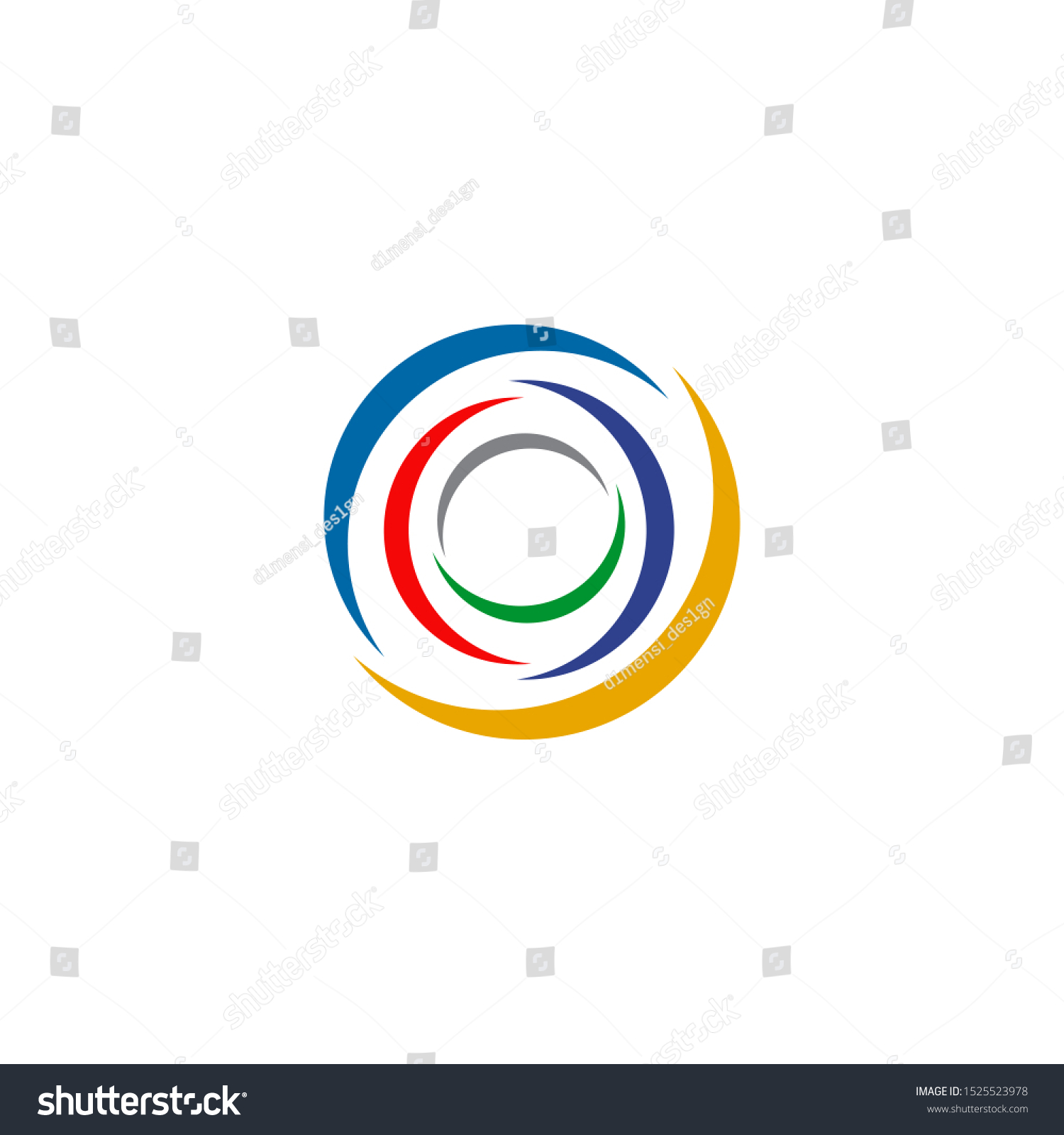 Swirl Logo Design Vector Template Stock Vector (Royalty Free) 1525523978