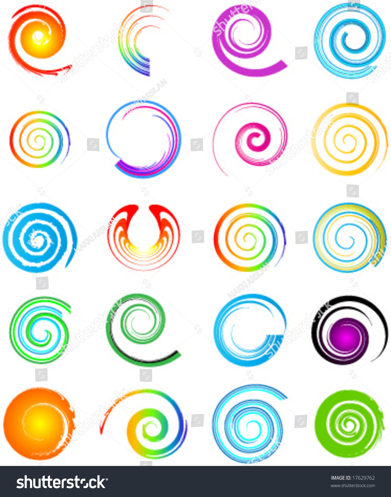 Swirl Logo Set Stock Vector Illustration 17629762 : Shutterstock