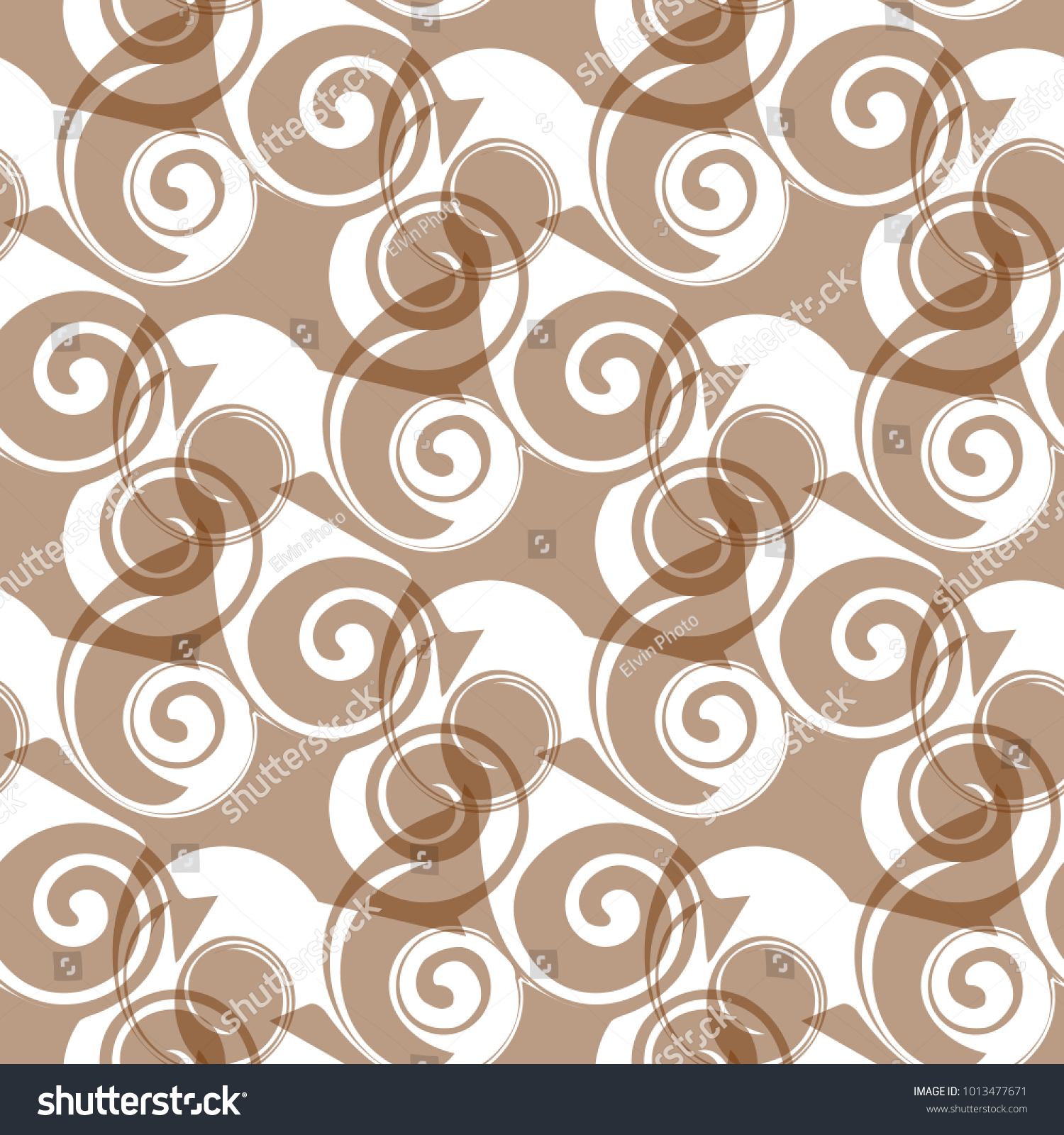 Swirl Seamless Pattern Stock Vector (Royalty Free) 1013477671 ...