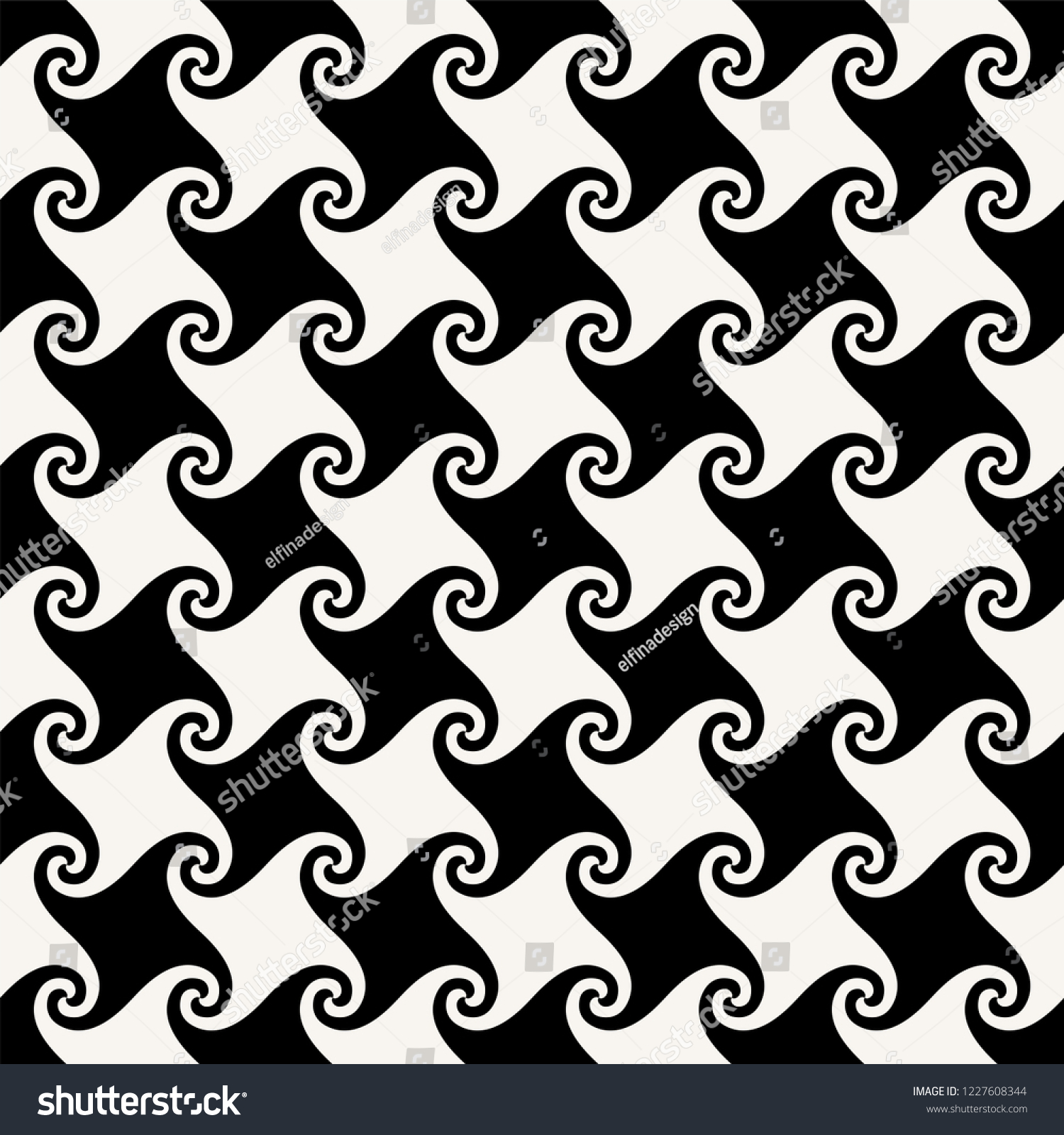 Swirling Squares Tessellation Pattern Stock Vector (Royalty Free ...