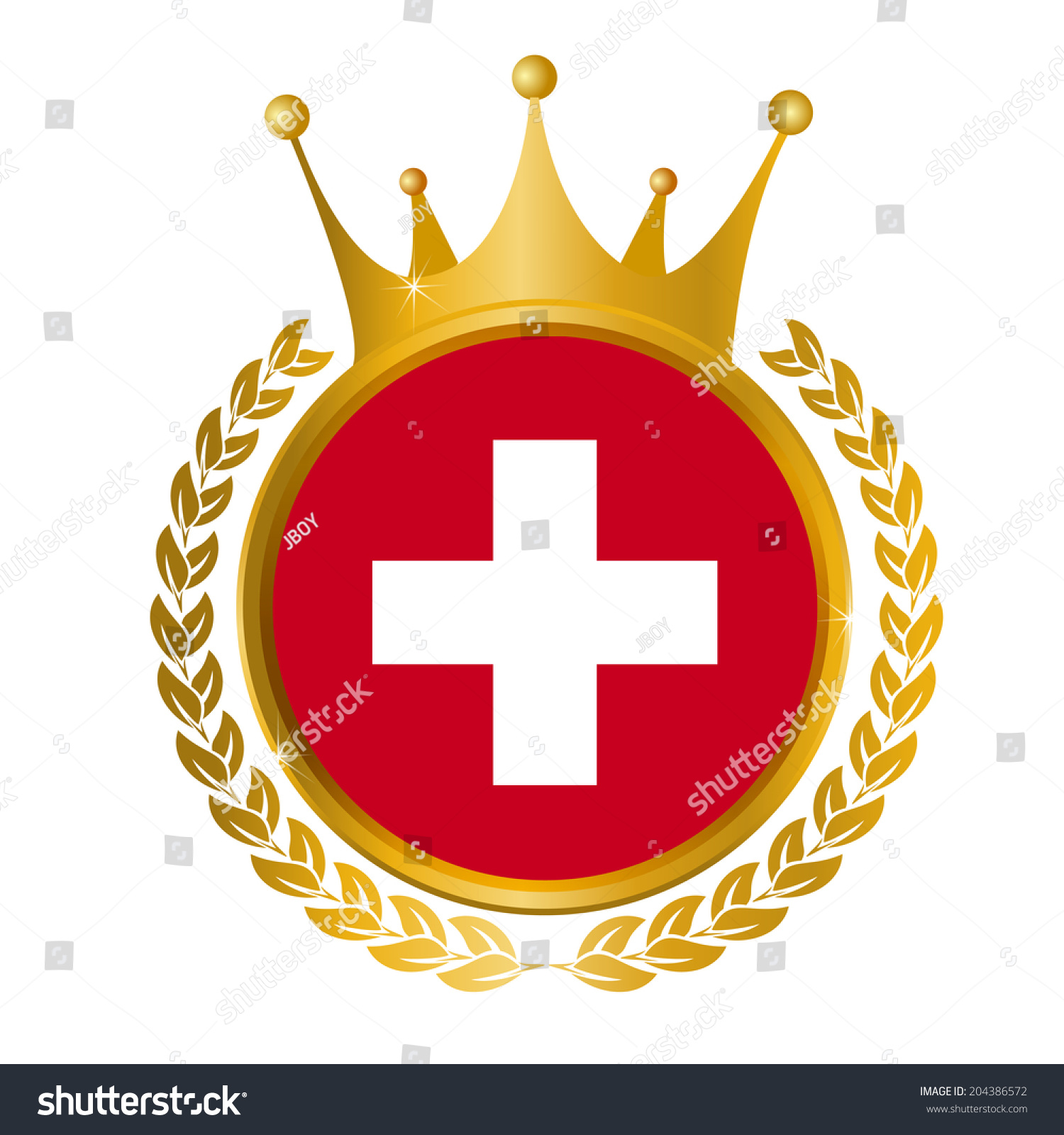 Swiss Flag Frame Stock Vector (Royalty Free) 204386572
