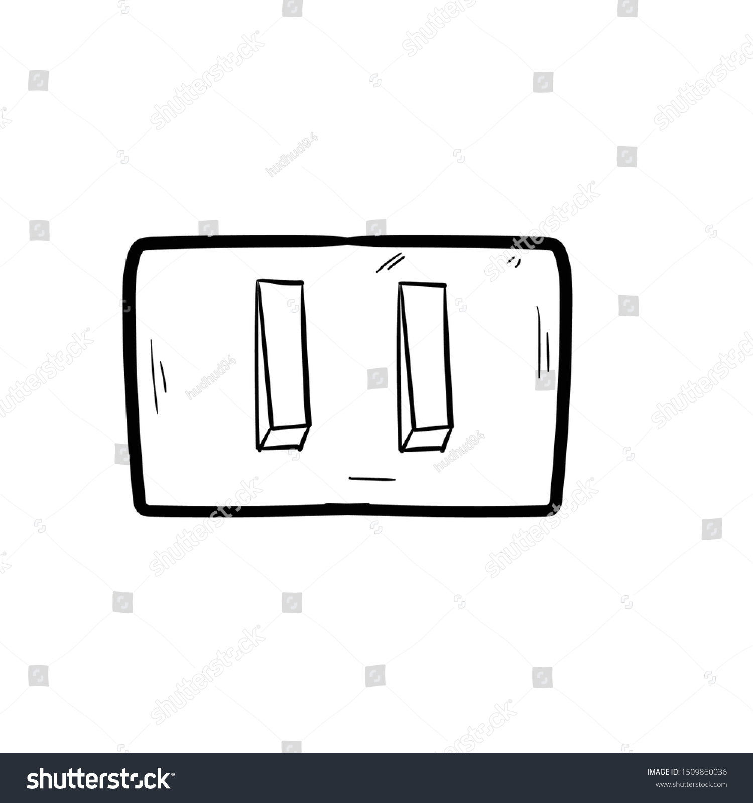 Switch Doodle Hand Drawing Vector: เวกเตอร์สต็อก (ปลอดค่าลิขสิทธิ์ ...
