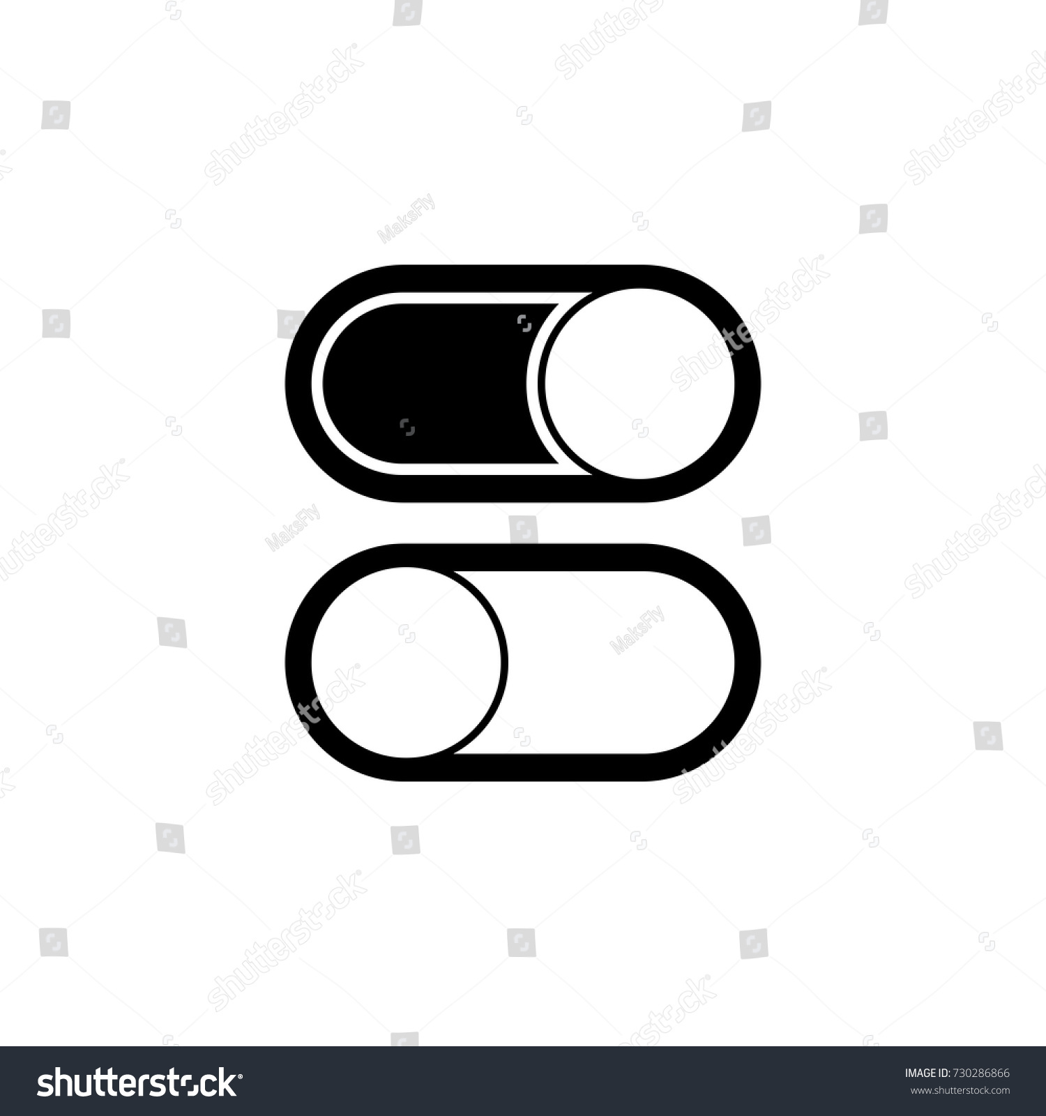Switch Icon Black Sign Design Stock Vector (Royalty Free) 730286866 ...
