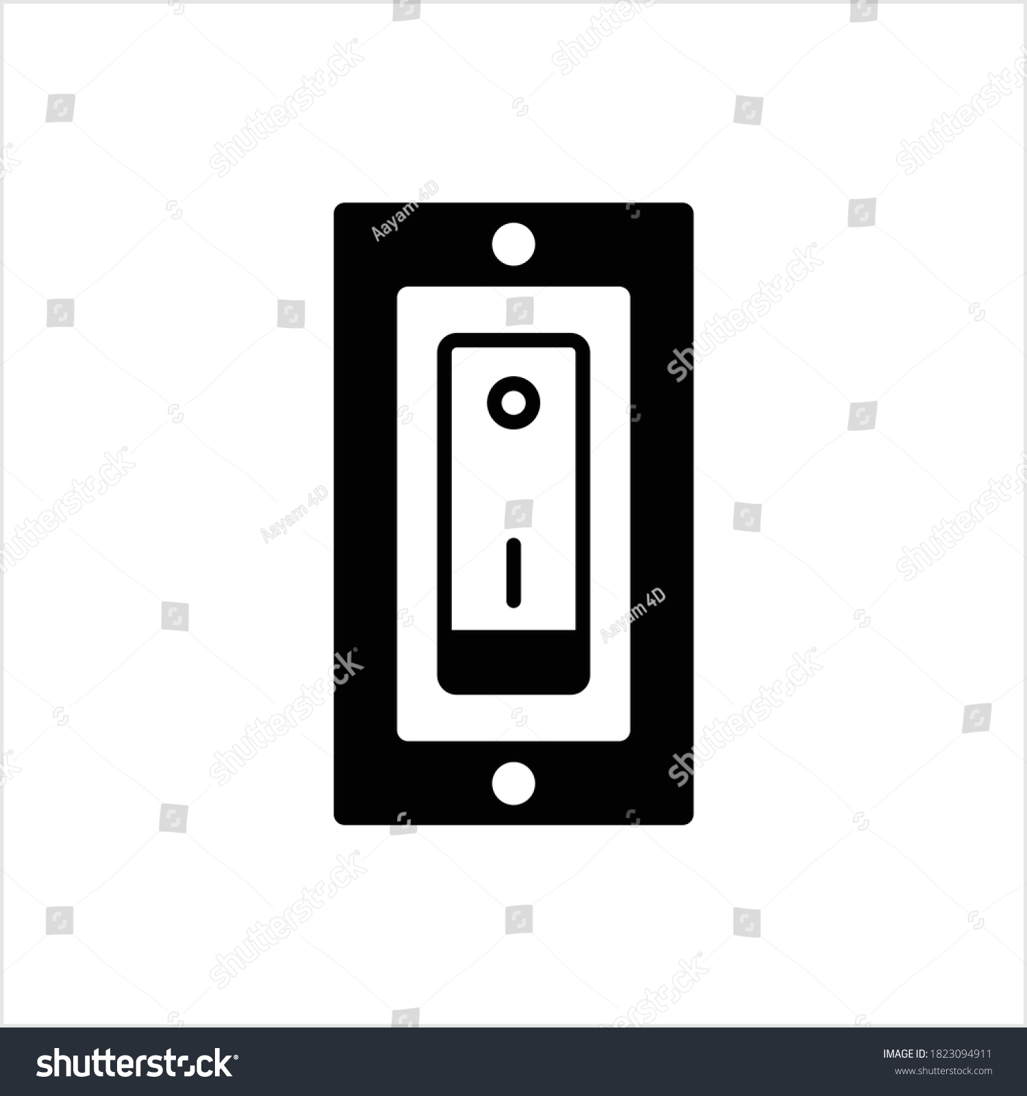 Vektor Stok Switch Icon Electrical Switch Vector Art (Tanpa Royalti ...