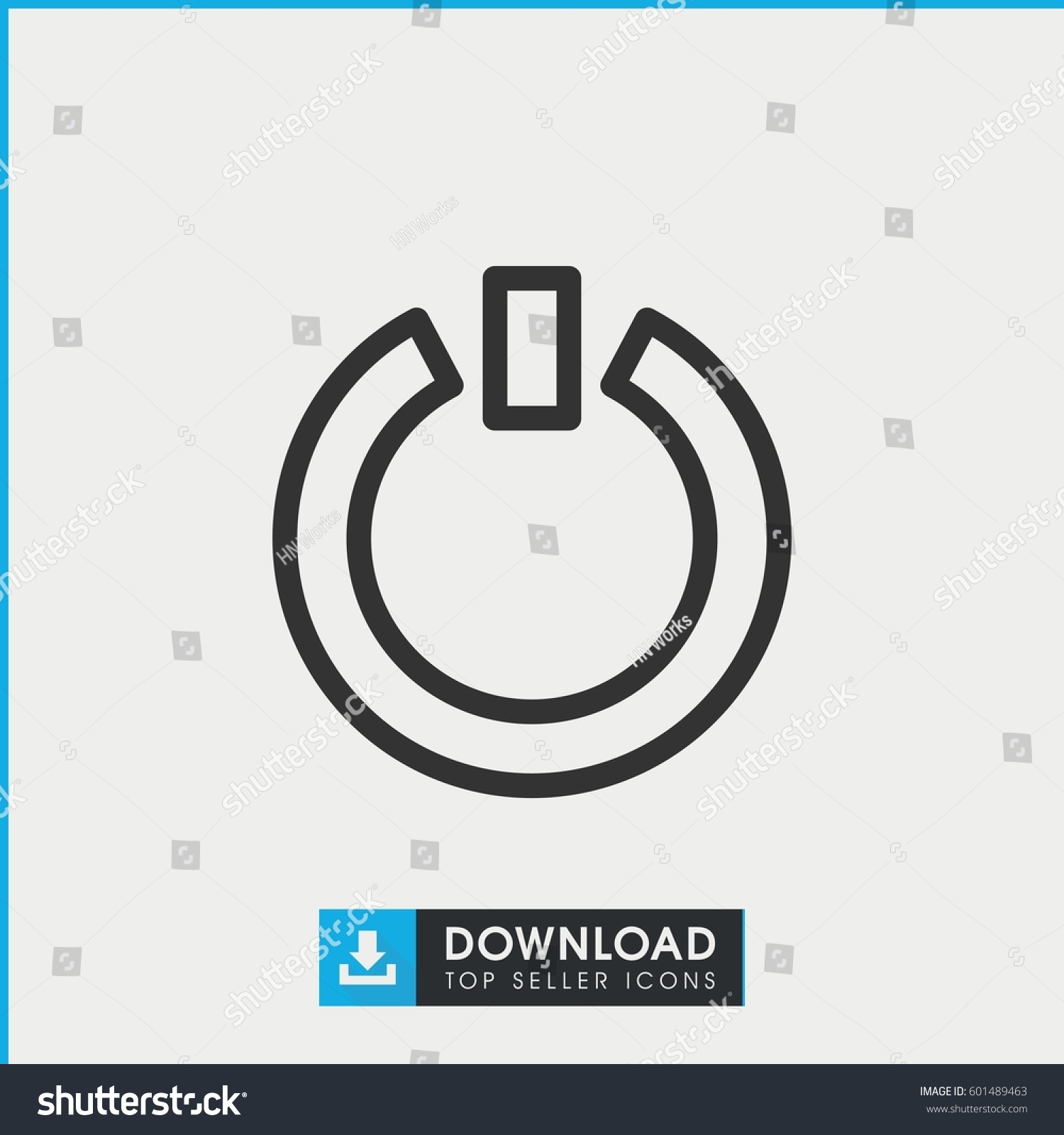 Switch Off Icon Simple Outline Switch Stock Vector (Royalty Free ...