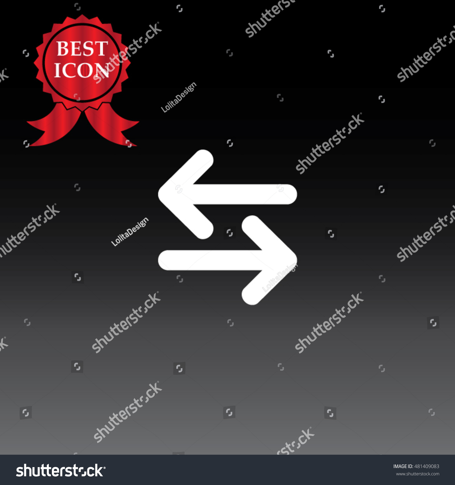 Switch Places Synchronize Arrows Single Icon Stock Vector (Royalty Free ...